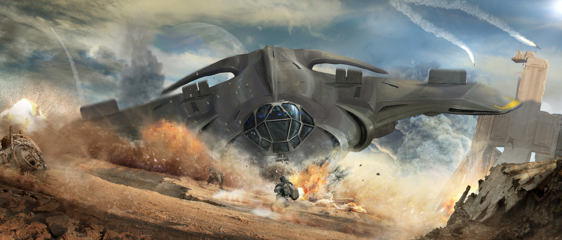 Sixth Vowel - Predator Spaceship - 2D