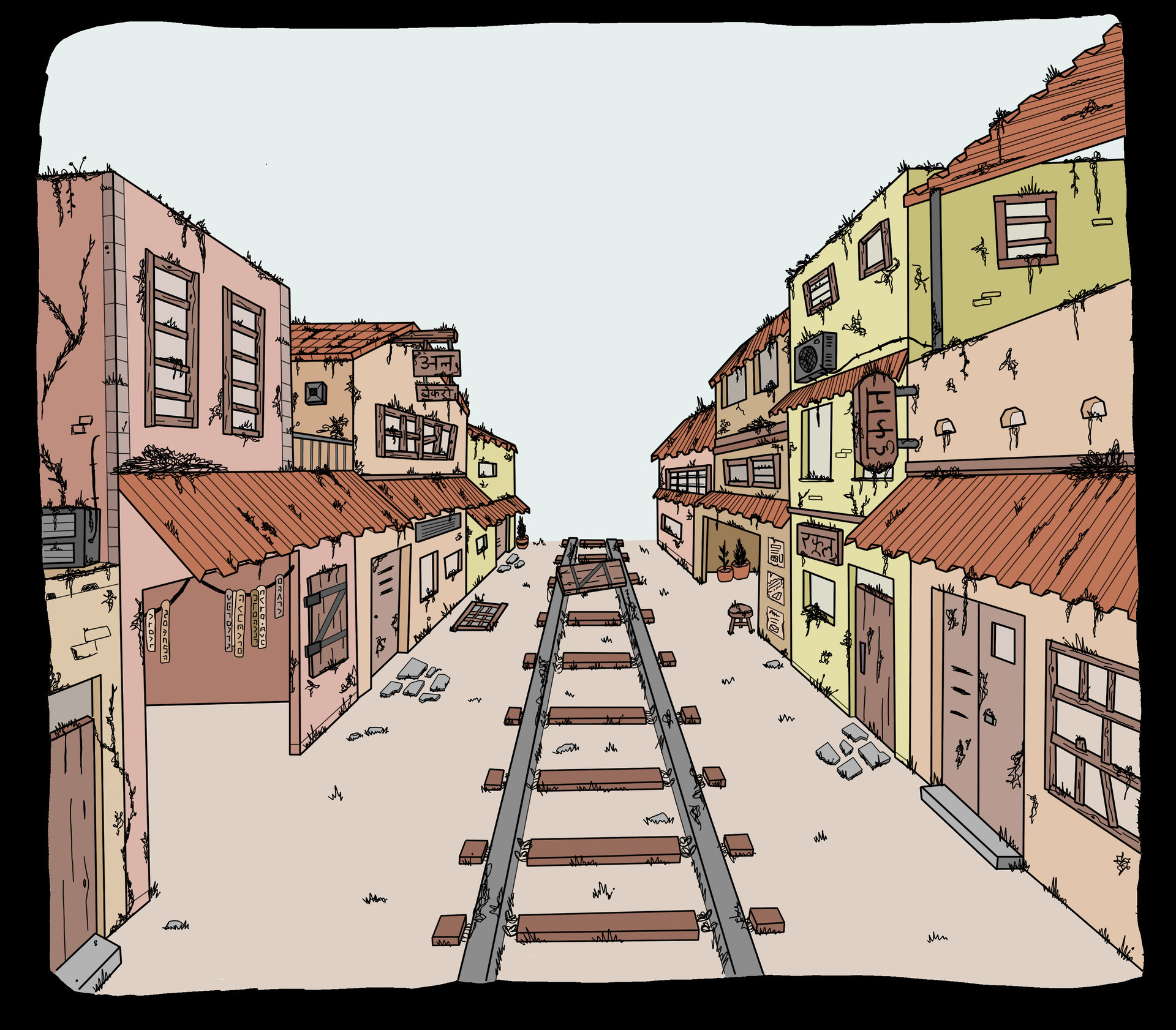 Perspective Drawing Street Scene