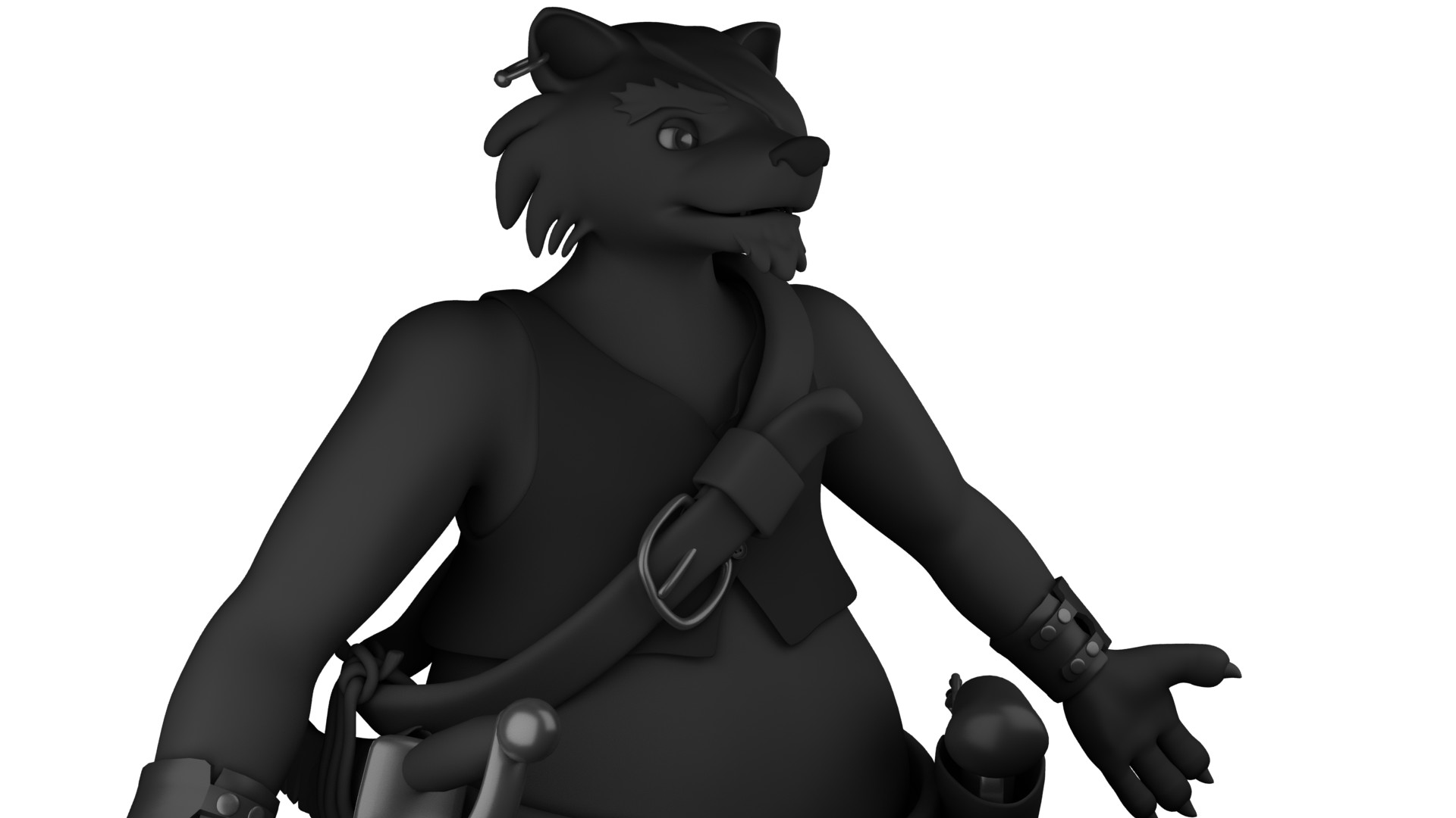 ArtStation - Cartoon Badger Pirate