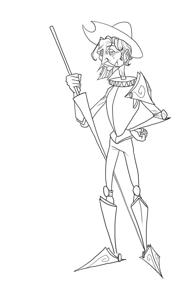 don quixote coloring pages