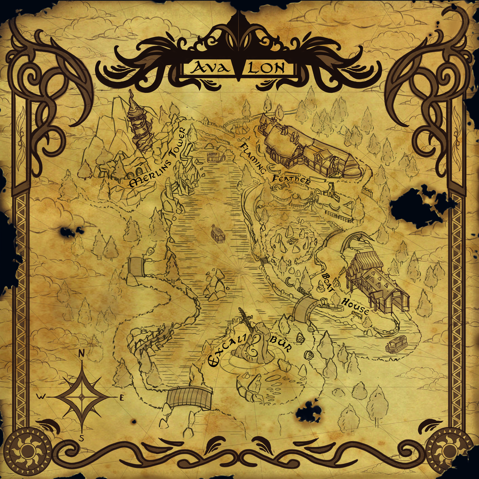 Djoresh Illustrations - Map of Avalon