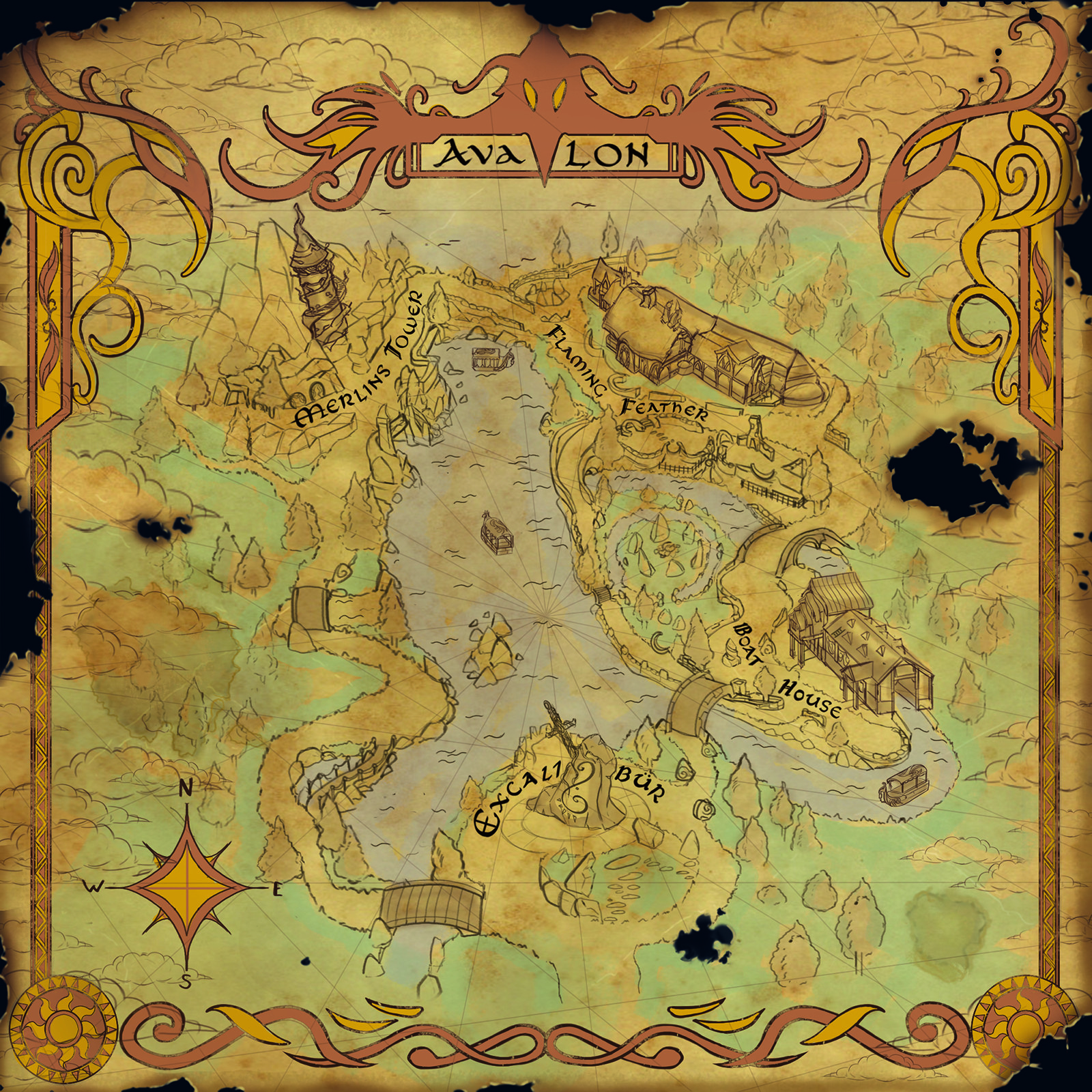 Djoresh Illustrations - Map of Avalon