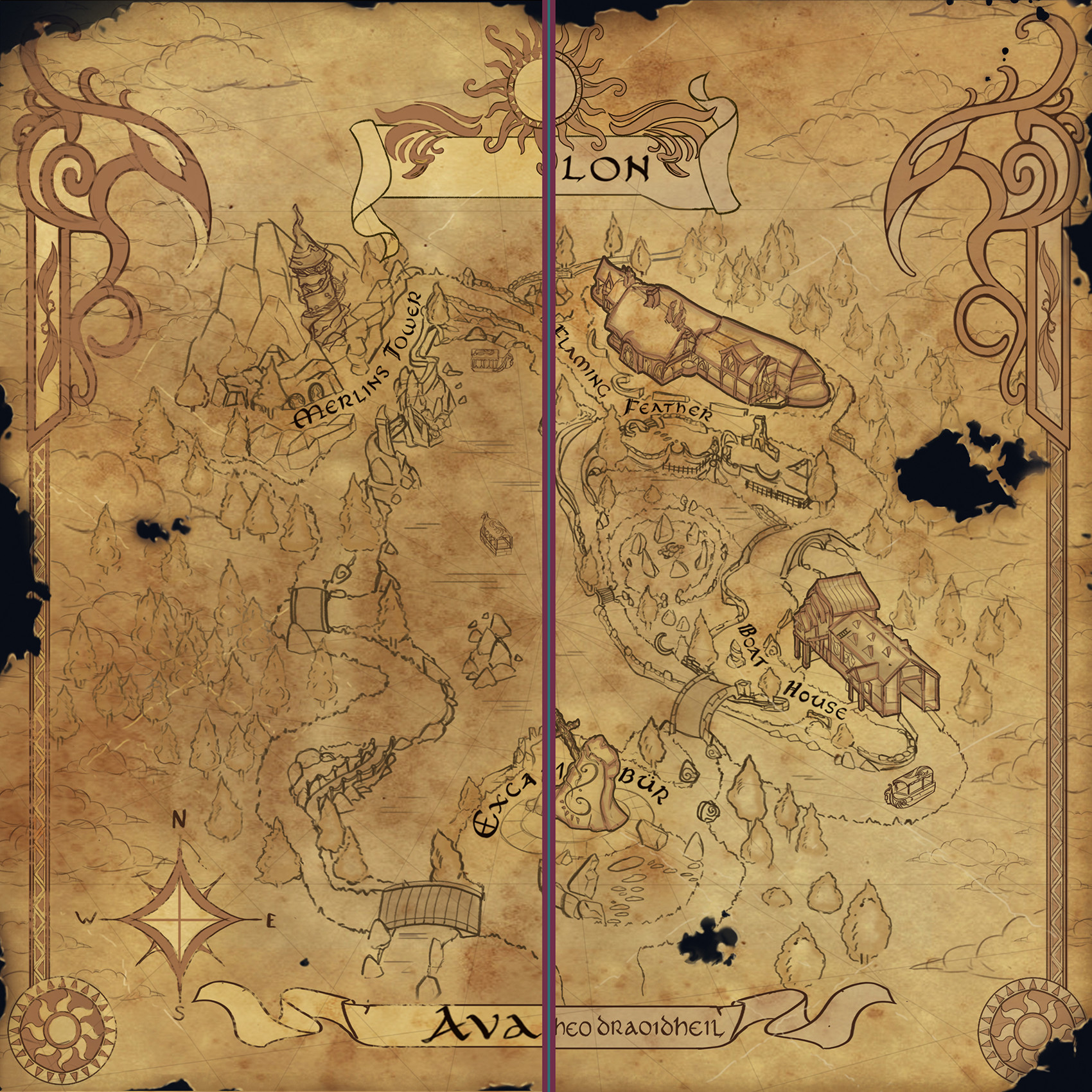 Djoresh Illustrations - Map of Avalon