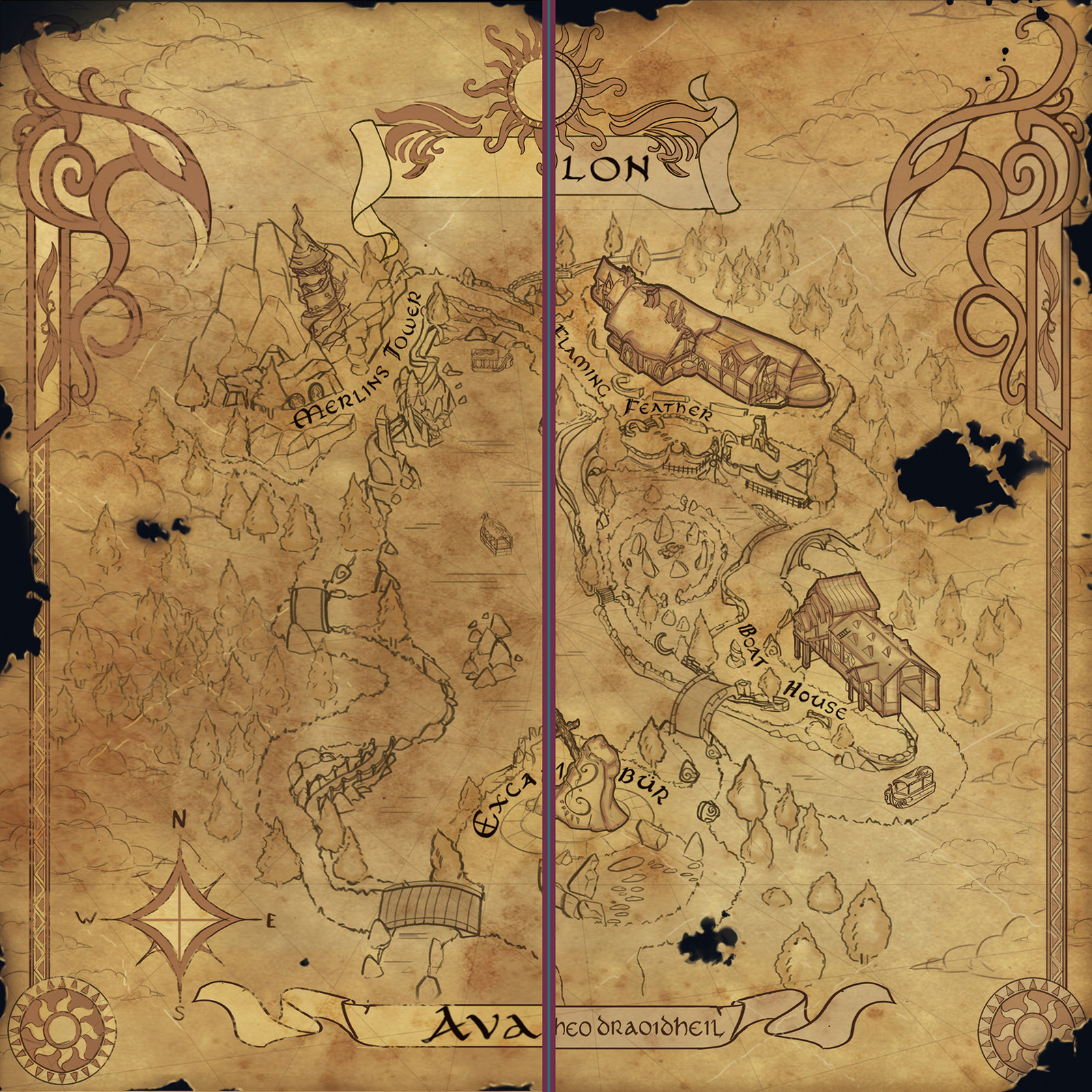 Djoresh Illustrations - Map of Avalon