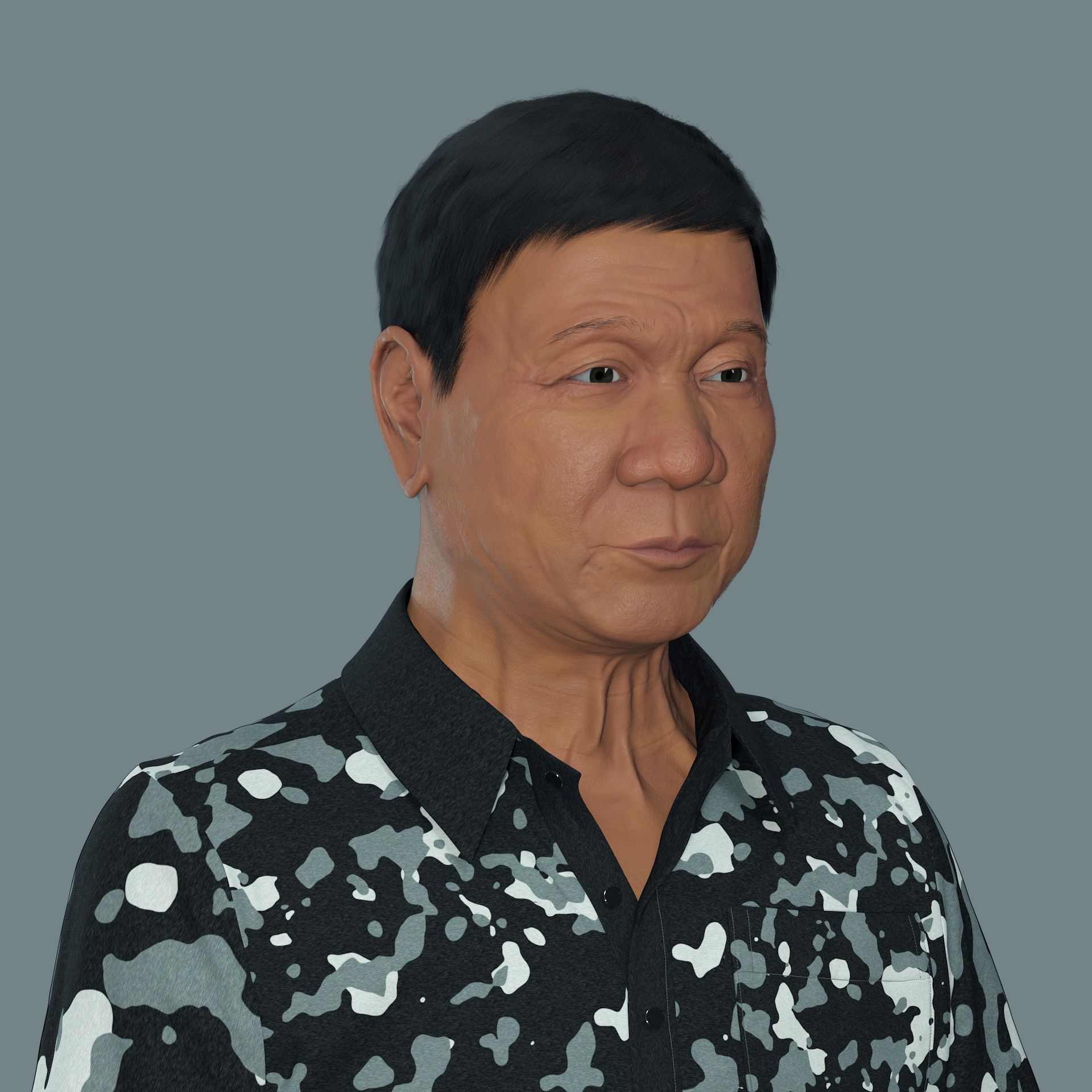 Kristian Granada - 3D Portrait President Duterte