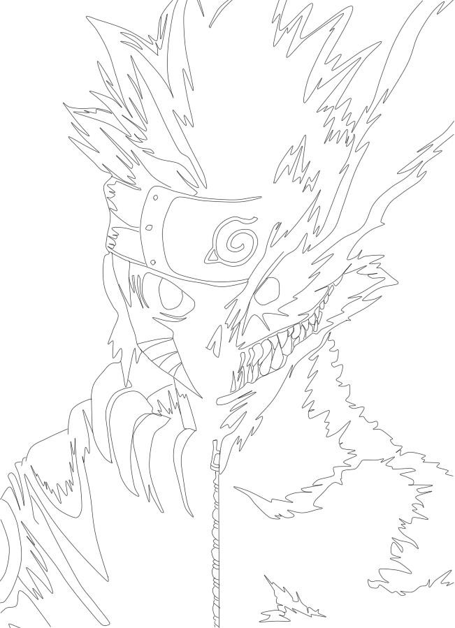 how to draw naruto tailed beast mode