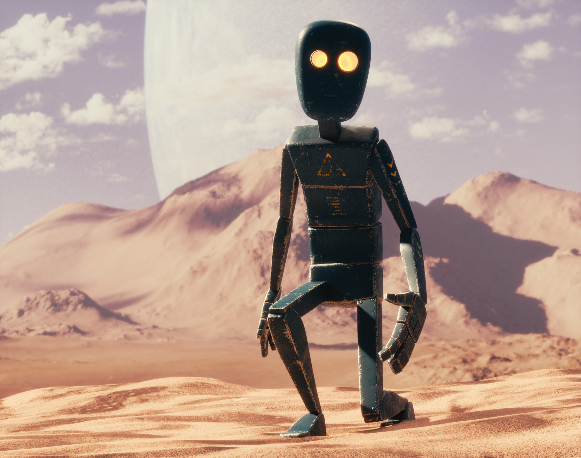 ArtStation - Robot on alien planet