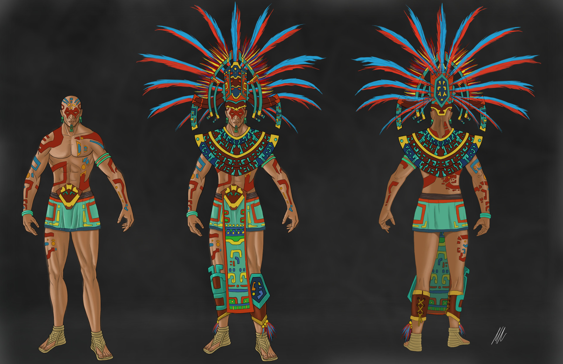 Manuel Nava-Ramos - Aztec Character