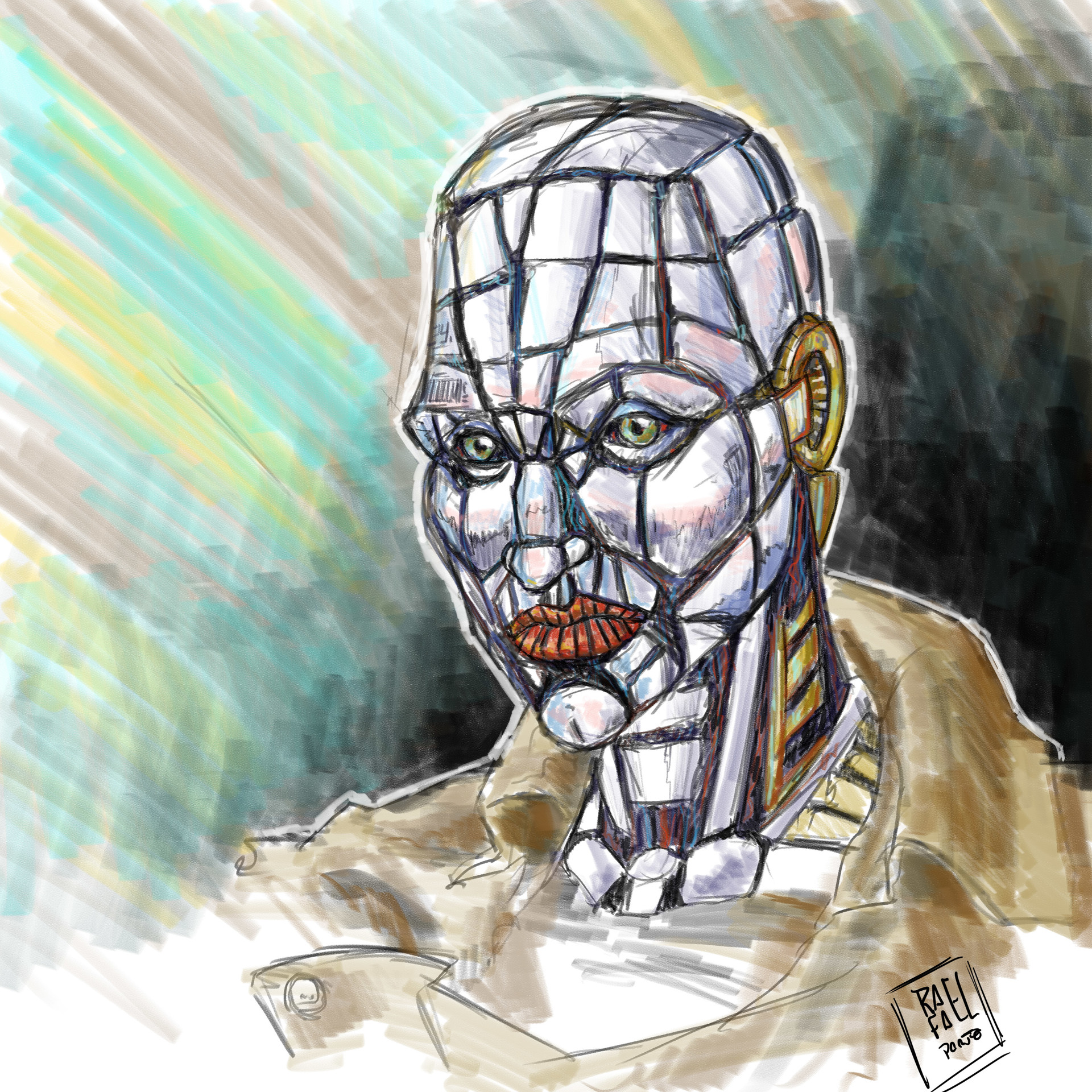 ArtStation - Art of the day - Cibernético olhar ( Cyber look )