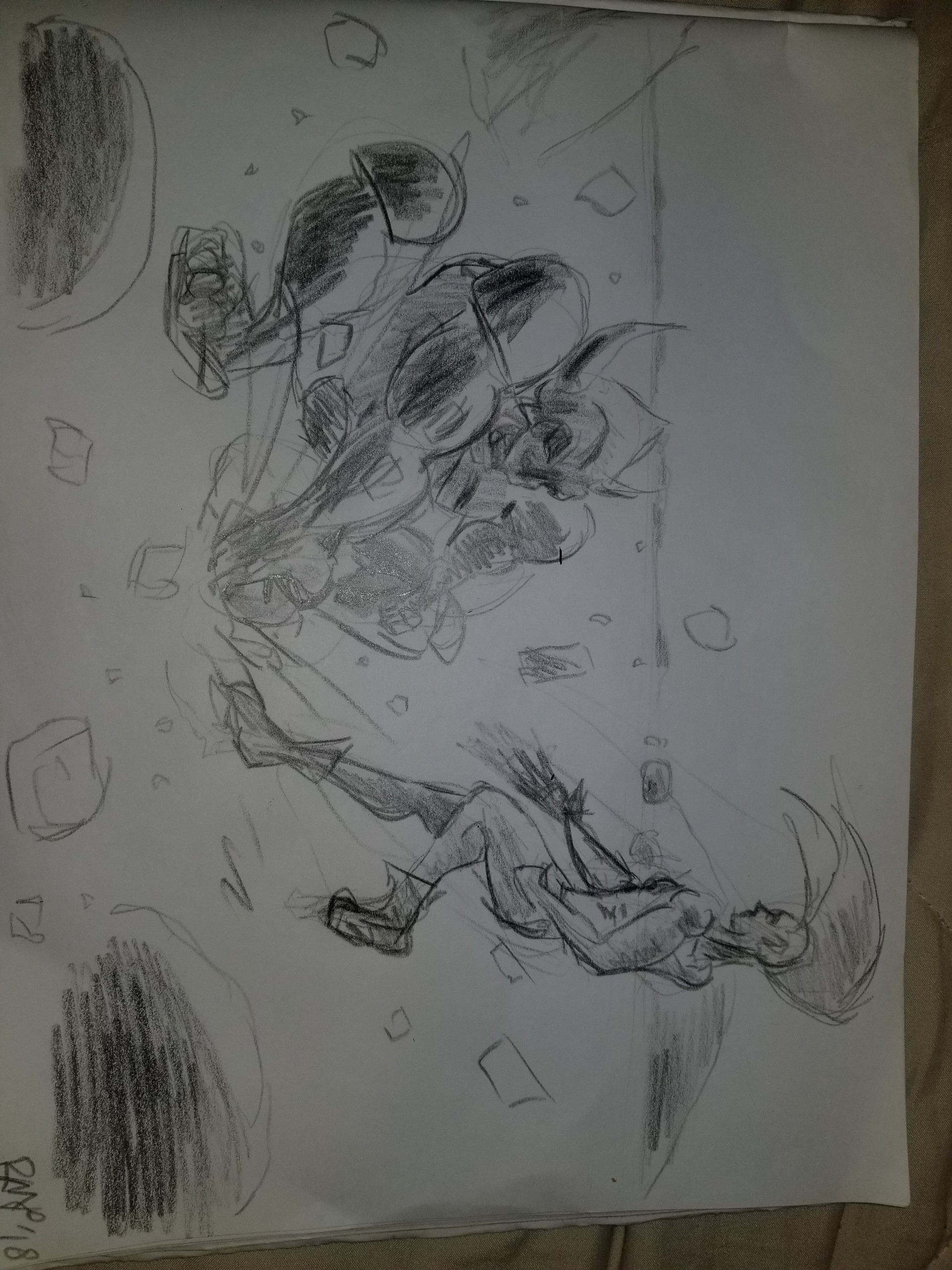 ArtStation - A monster wants to destroy our antagonist!