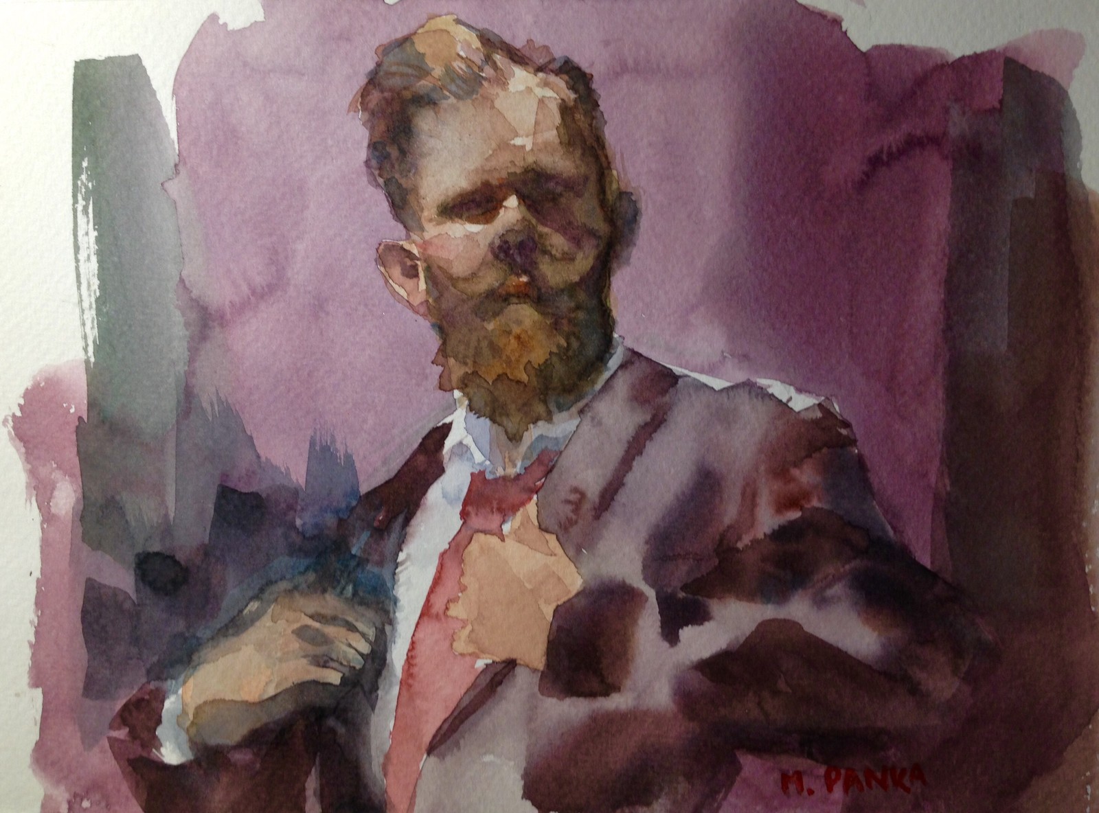Panka Mattesz - watercolor portrait 1