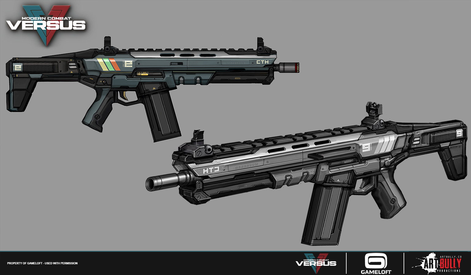 Art Bully Productions - Modern Combat Versus - Weapon Concept Art