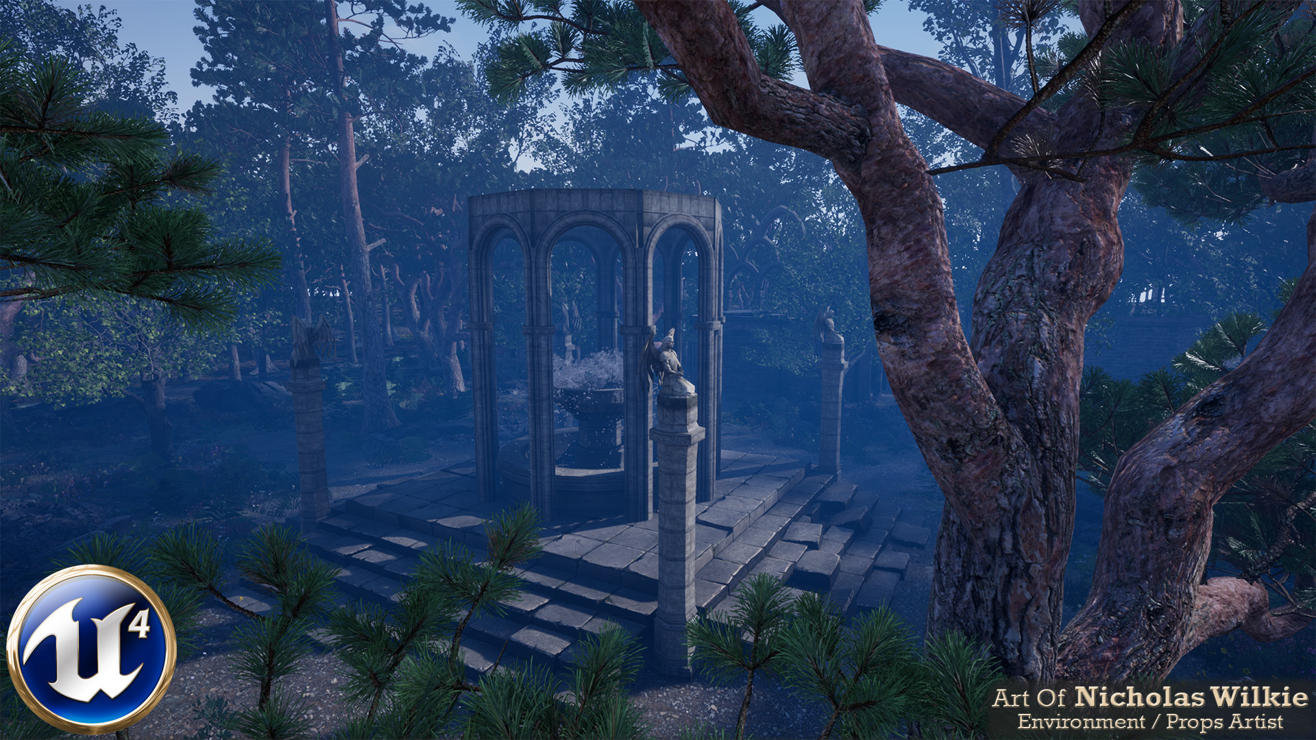 Nicholas Wilkie - Angelic Forest Ruins Environment Study