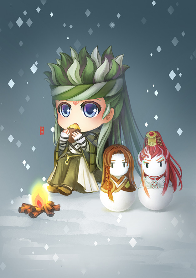 ArtStation - 【Fan Art】Characters of PILI puppet drama (chibi version)