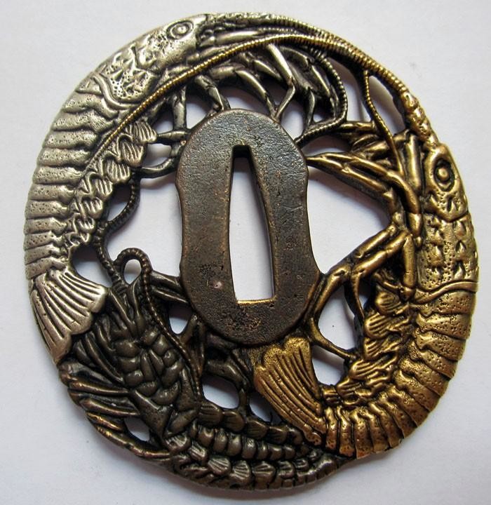 Nicole Neville - Japanese Shrimp Tsuba [Finished]