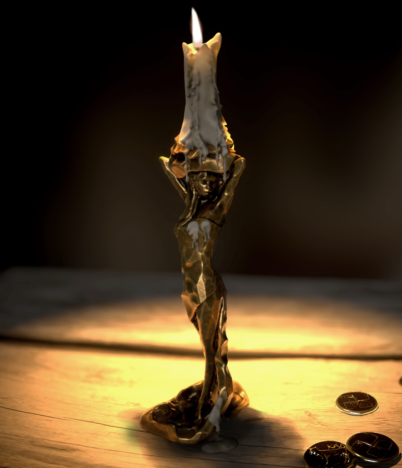 ArtStation - Candlestick-Woman Figure