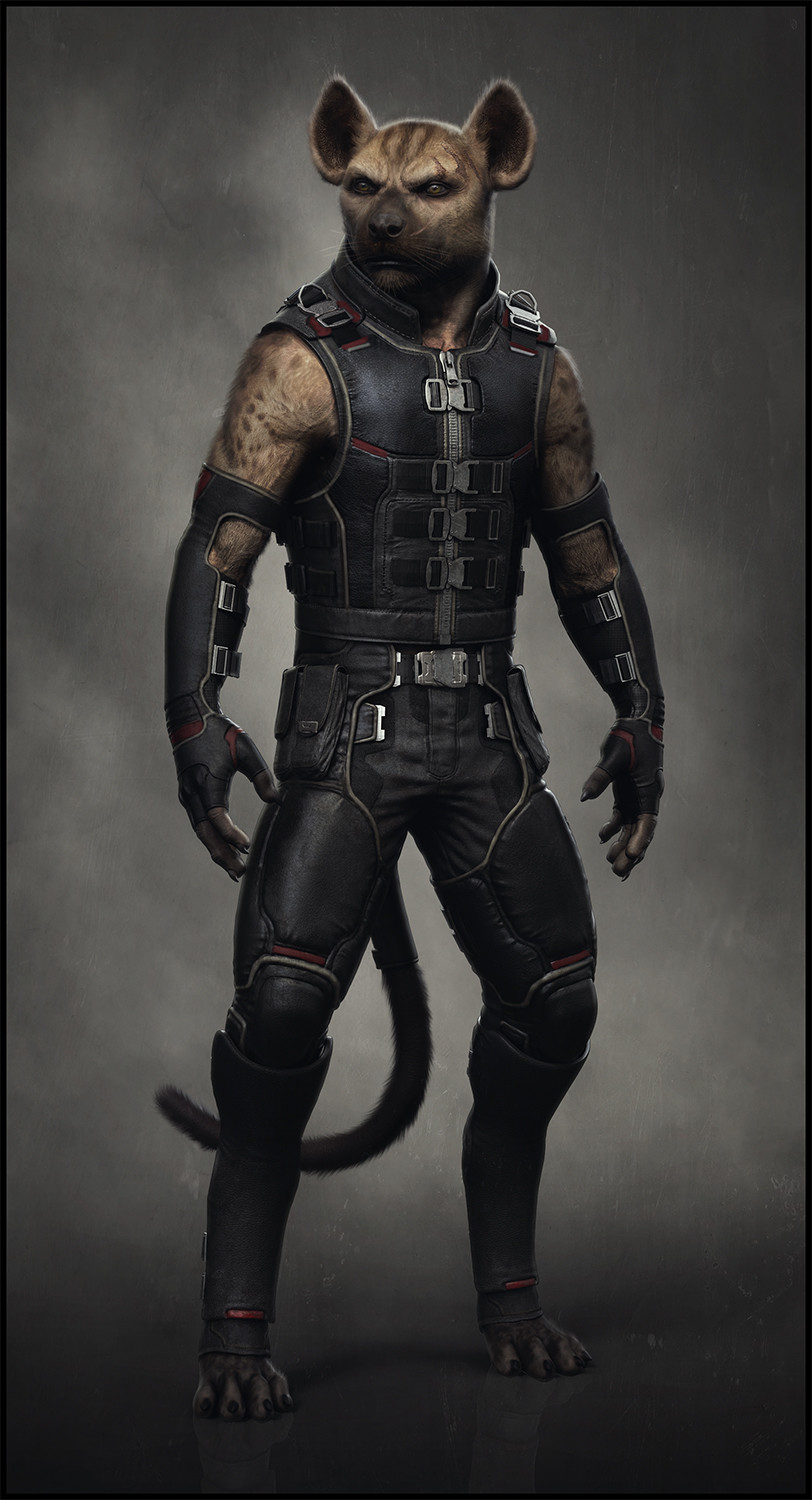 ArtStation - hyena alien soldier