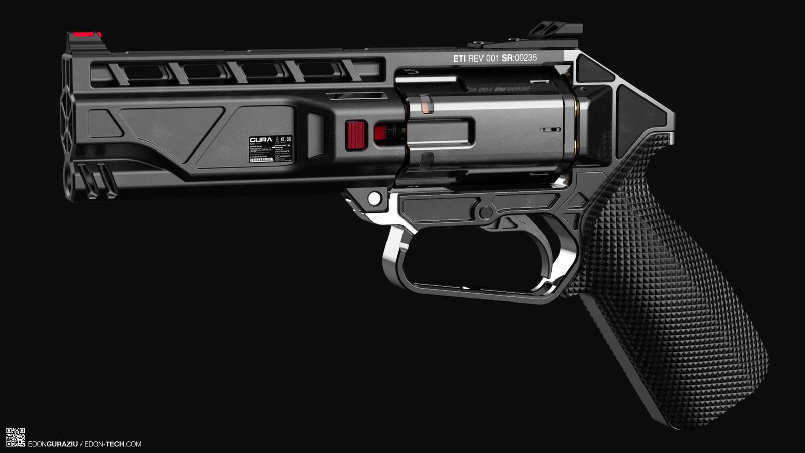 Edon Guraziu - ETI / REV001 Modern Revolver Concept Design