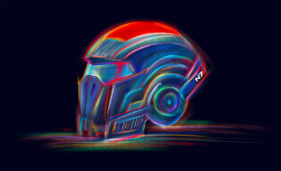 ArtStation - COMMISSION - Commander Sheps helmet