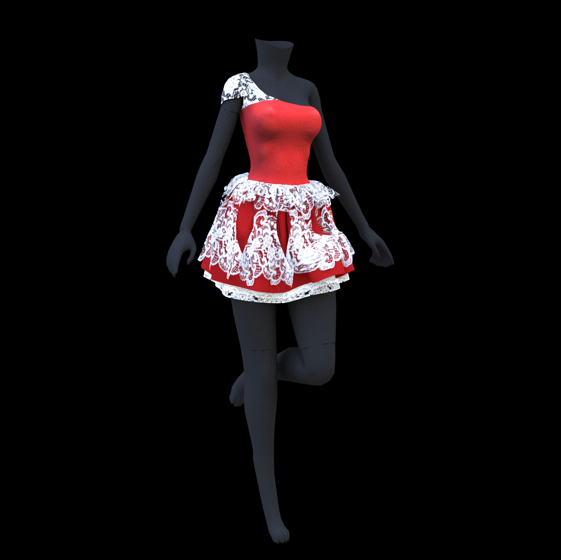 ArtStation - Alice The Red Queen Dress