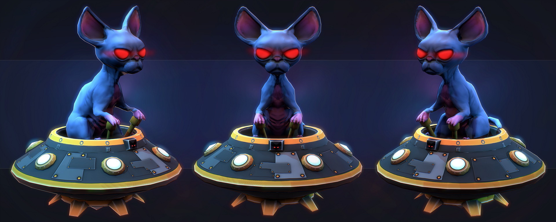 evil alien cat cartoon
