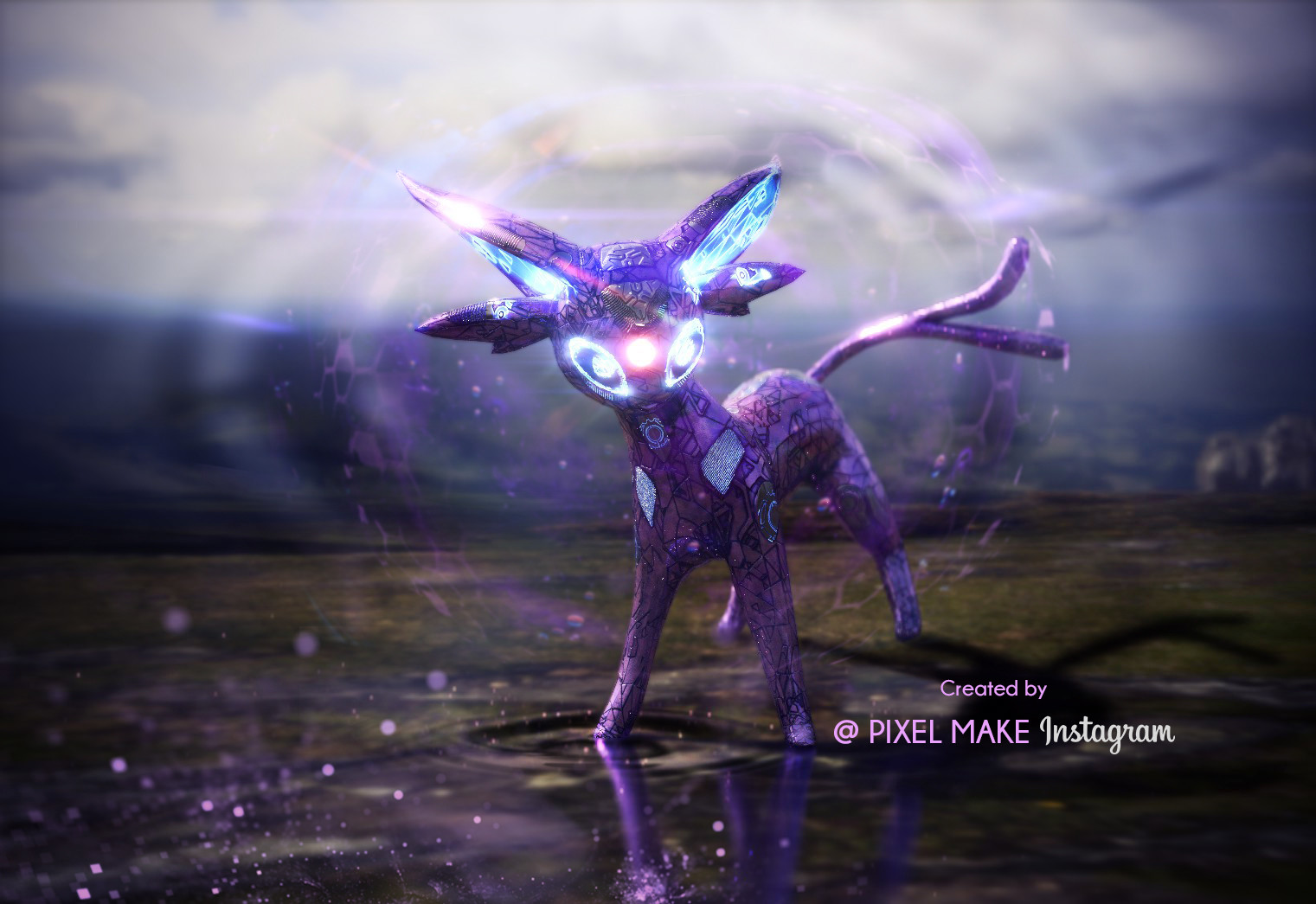 ArtStation - Espeon Droid Commission I created for ZABA (instagram) TCG game