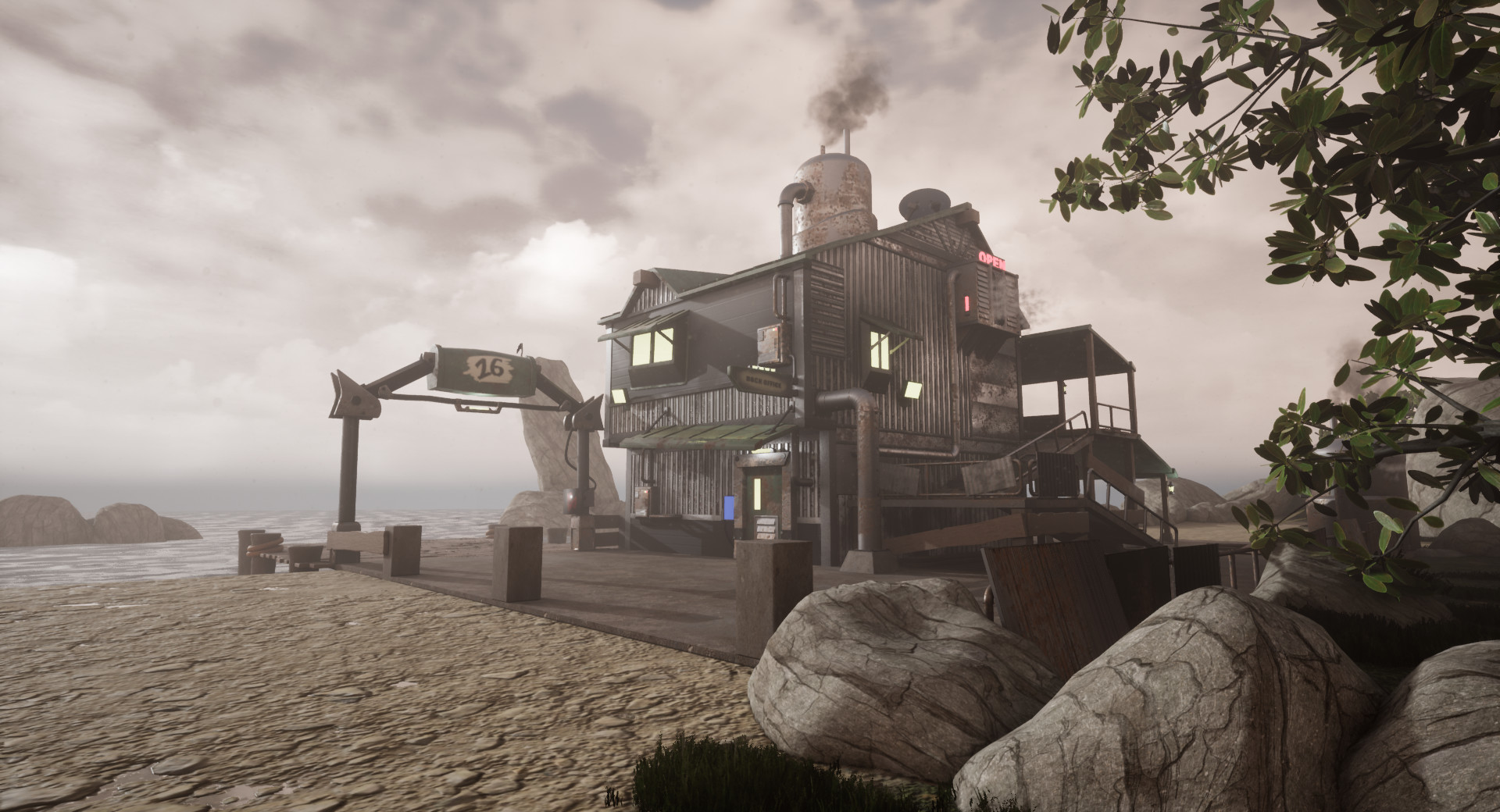 ArtStation - Outpost Docks Environment Study