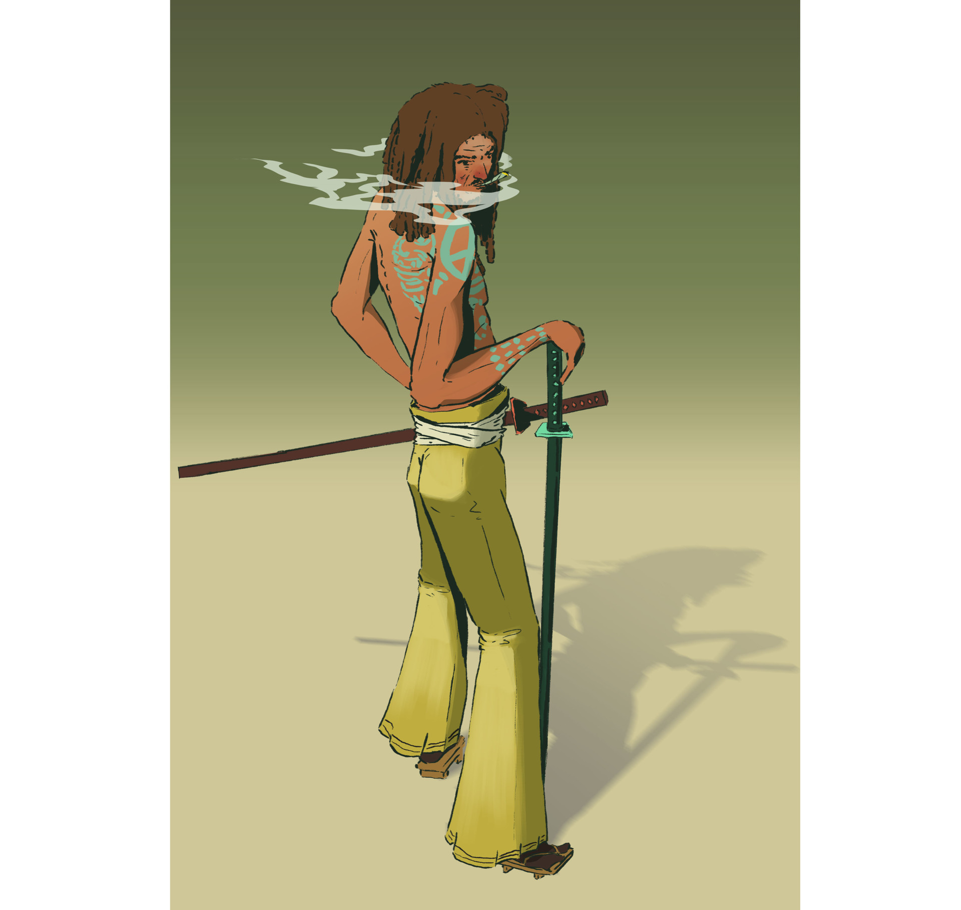 ArtStation - dreadlock samurai