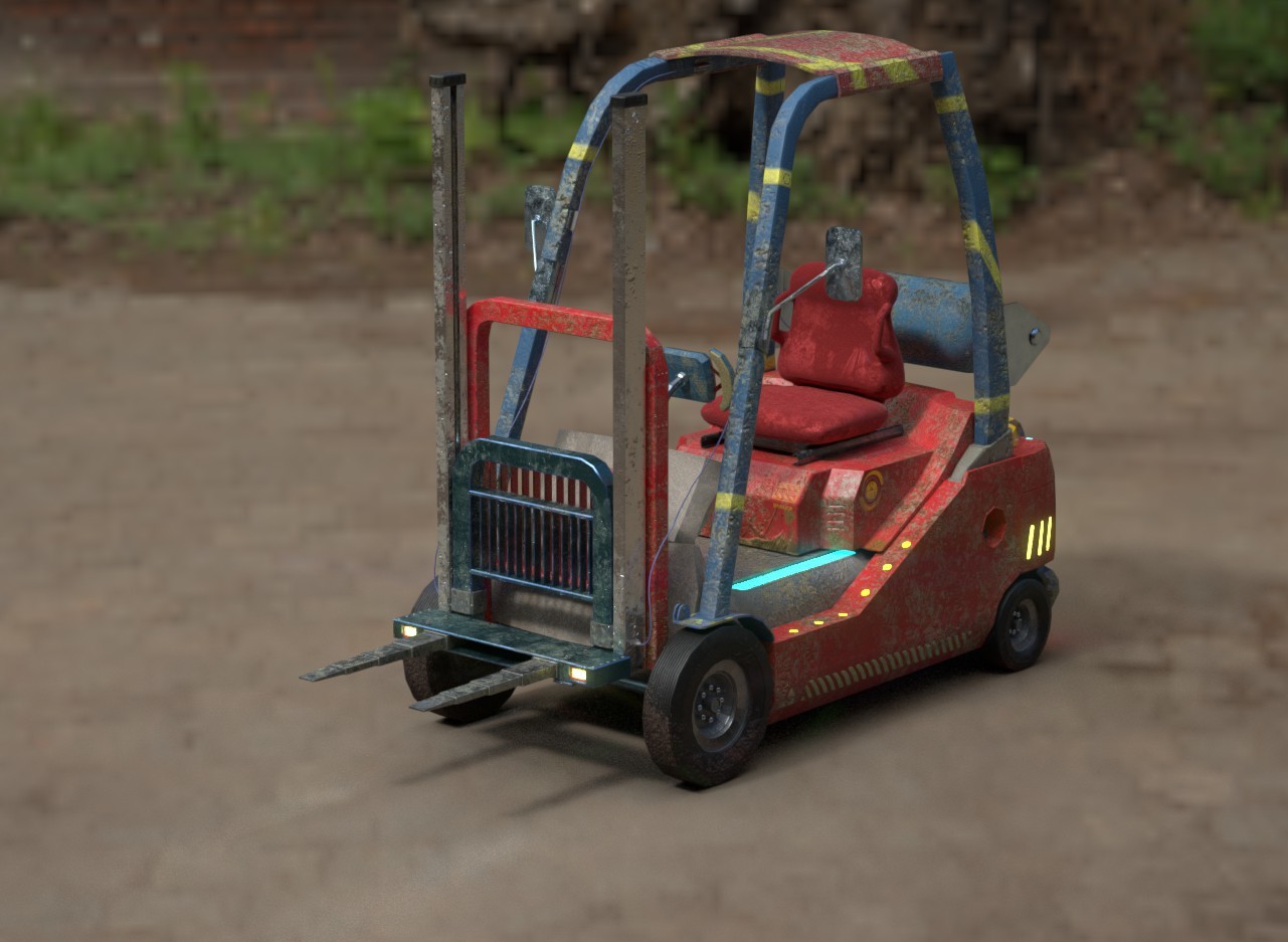 ArtStation - Futuristic Fork Lift