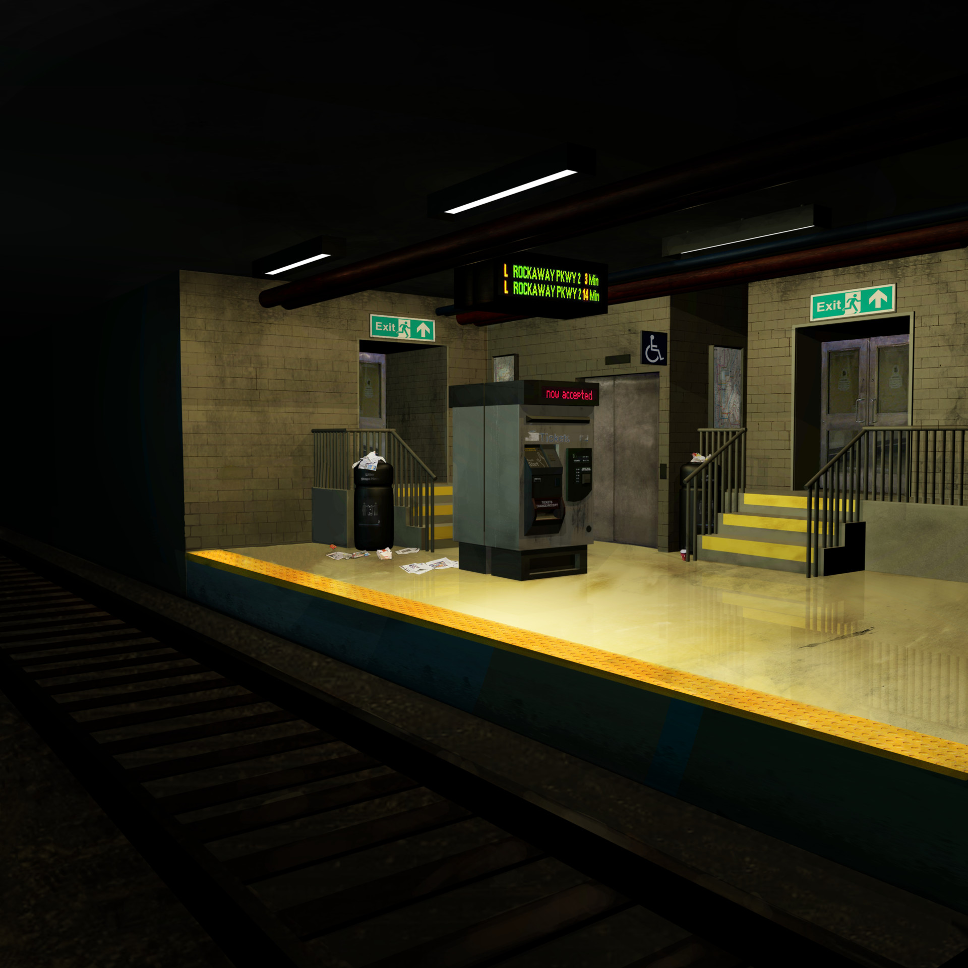 ArtStation - subway scene