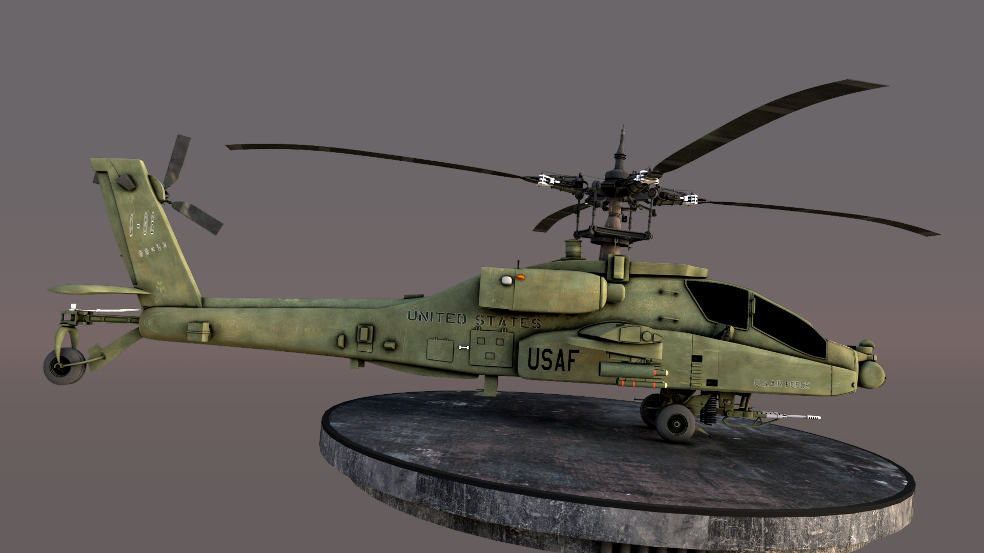 ArtStation - Apache Helicopter AH-64
