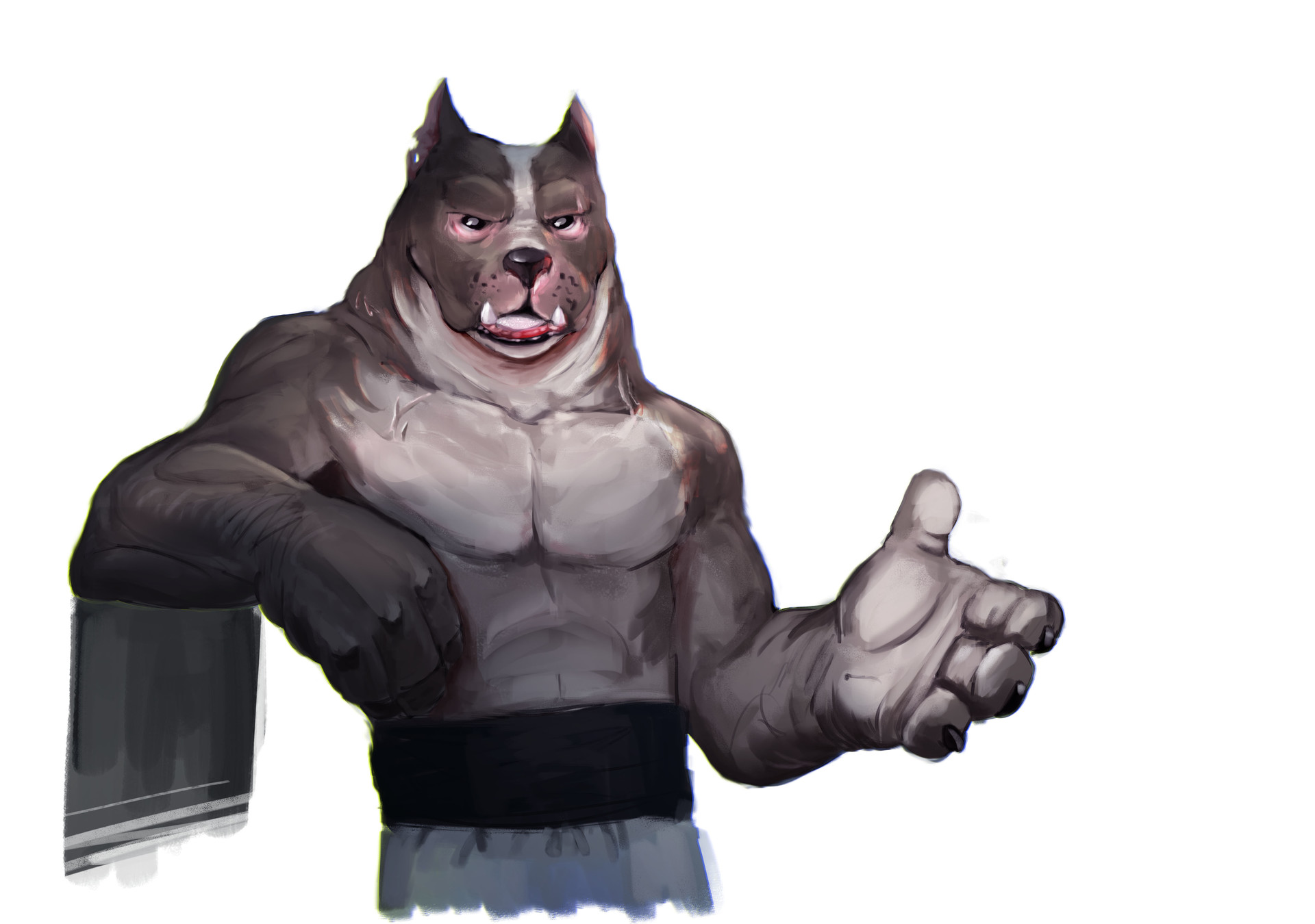 ArtStation - boxing dogs #2