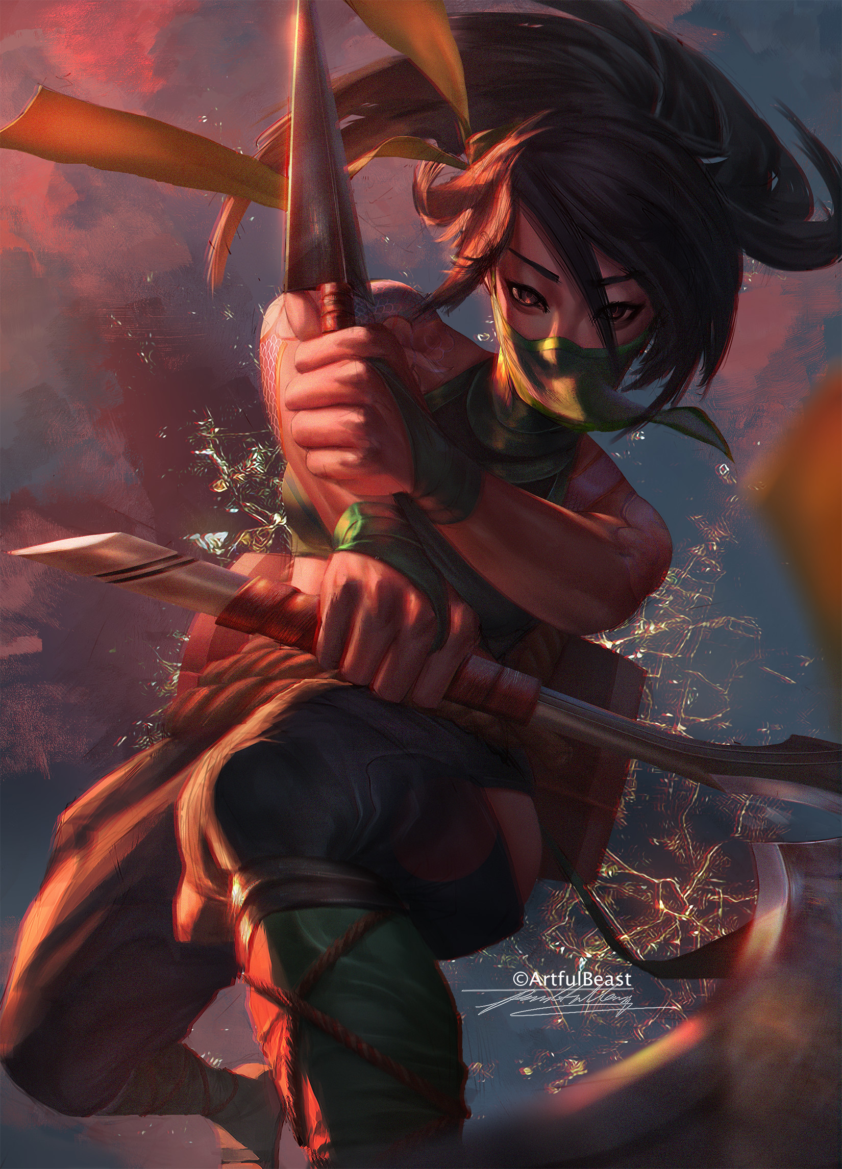 "Akali" by Paul Nong : ImaginaryRuneterra