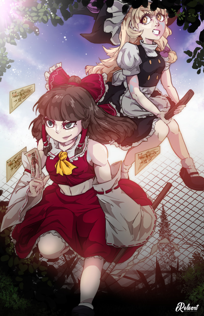 ArtStation - Reimu and Marisa