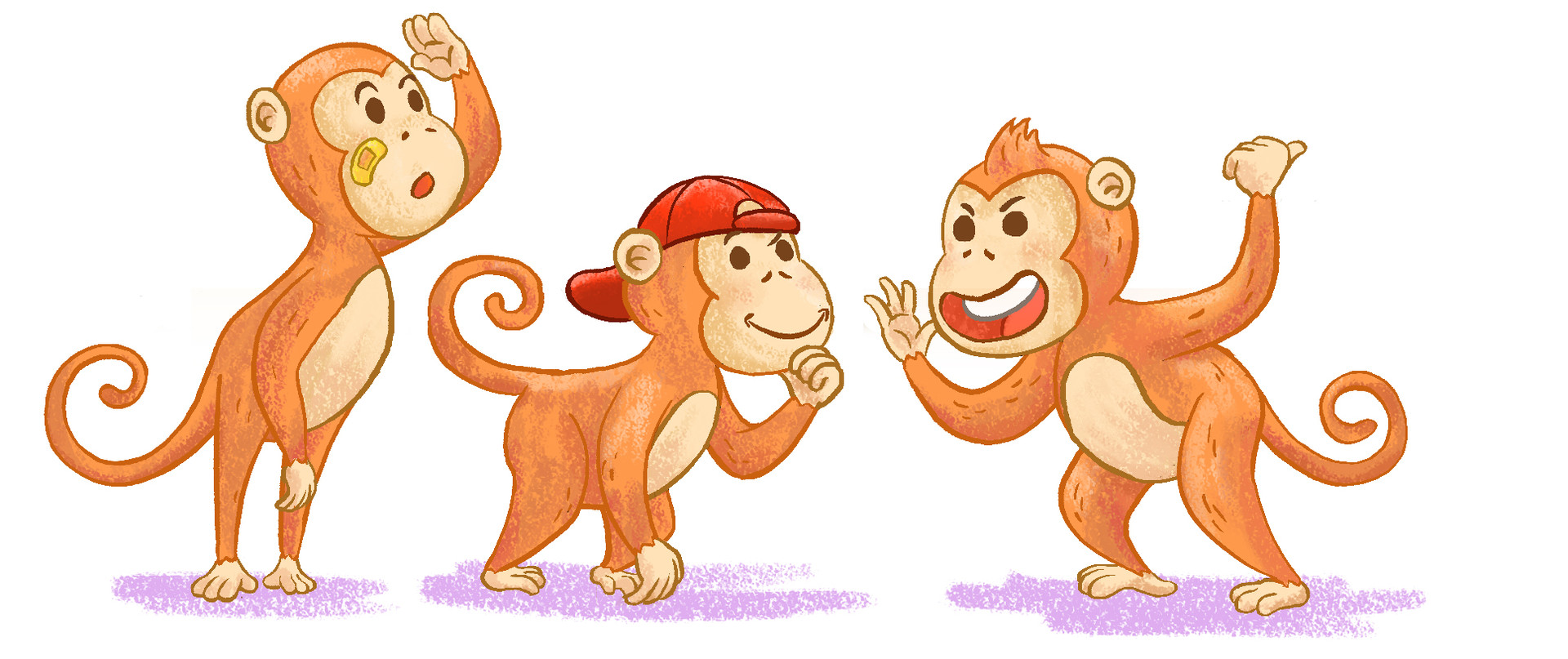 ArtStation - Three Mischievous Monkeys Character Design