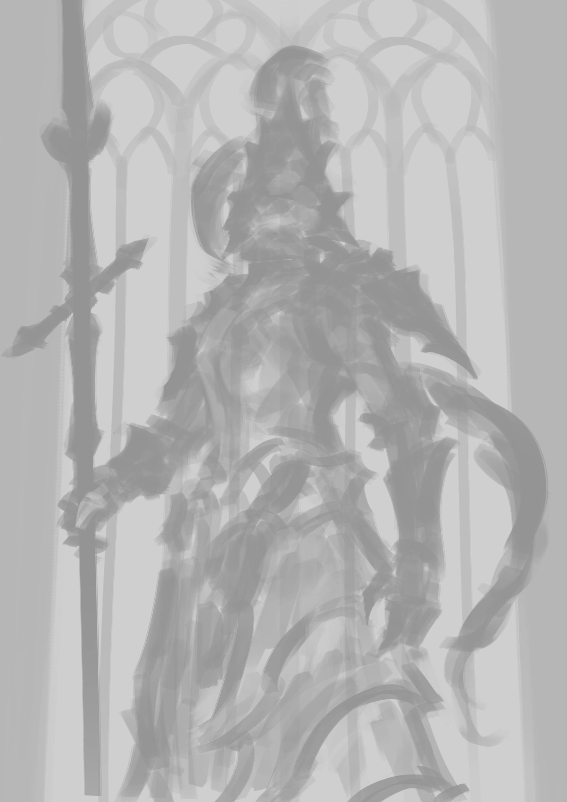 how to draw dragon slayer ornstein