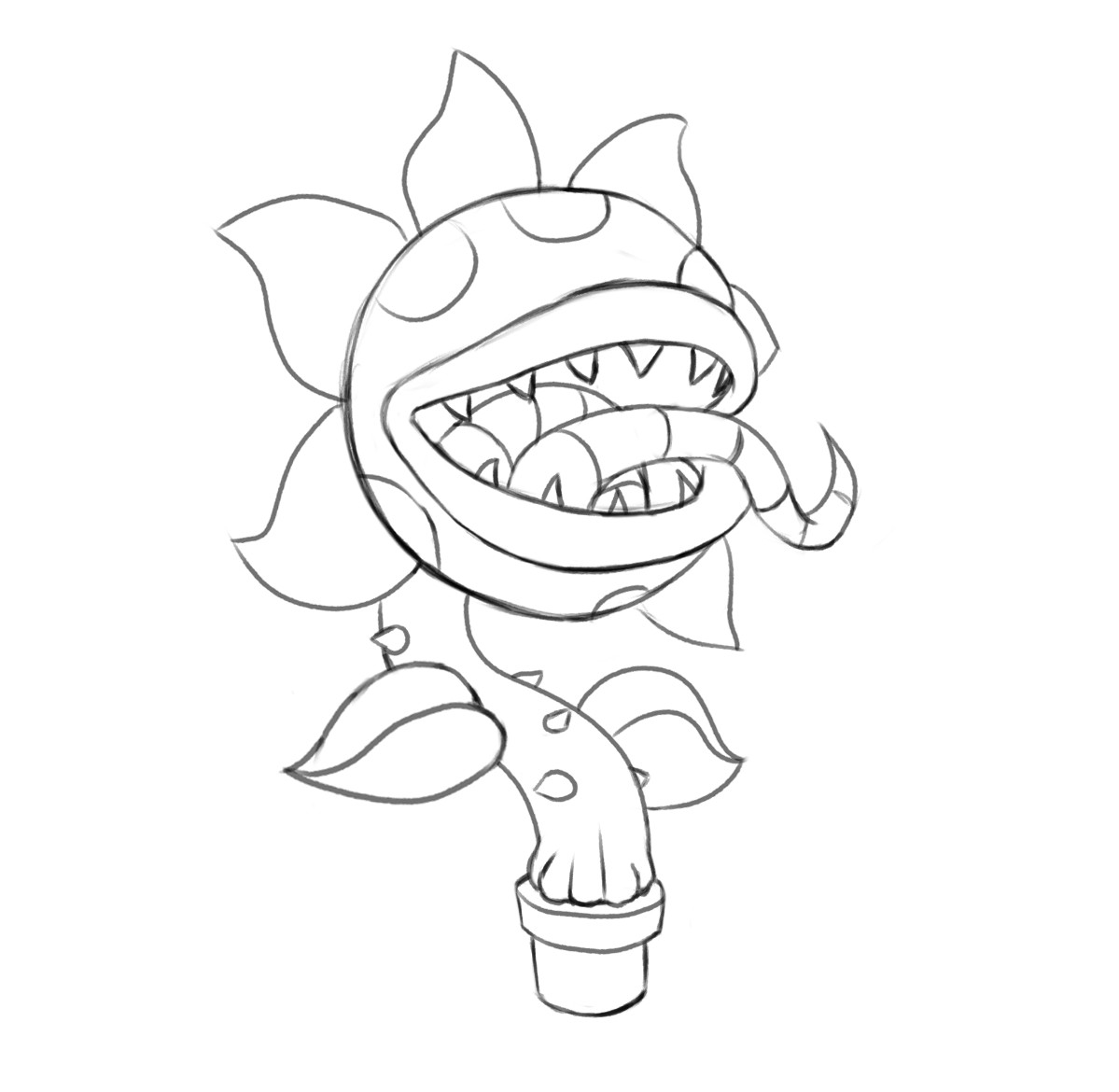piranha plant coloring pages