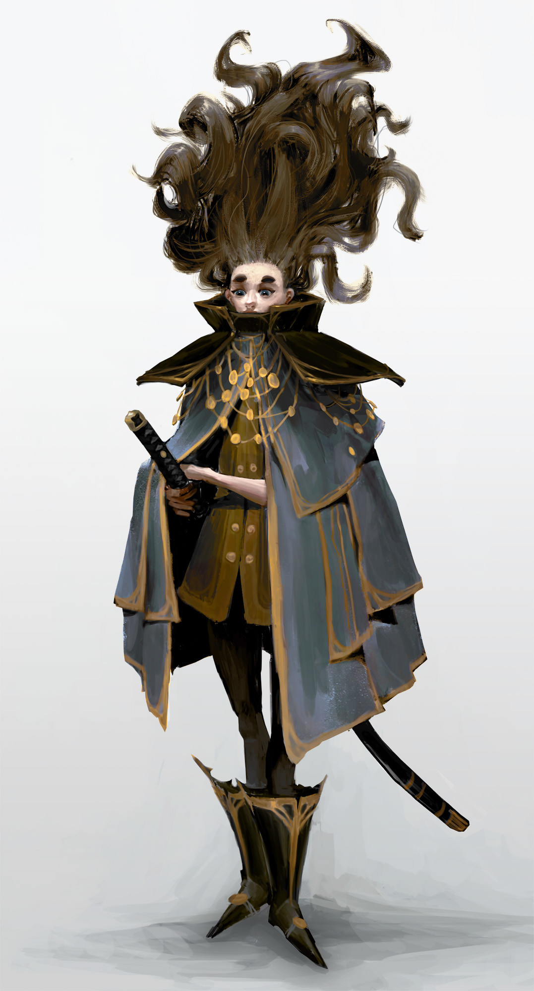 ArtStation - Woman with floating hair