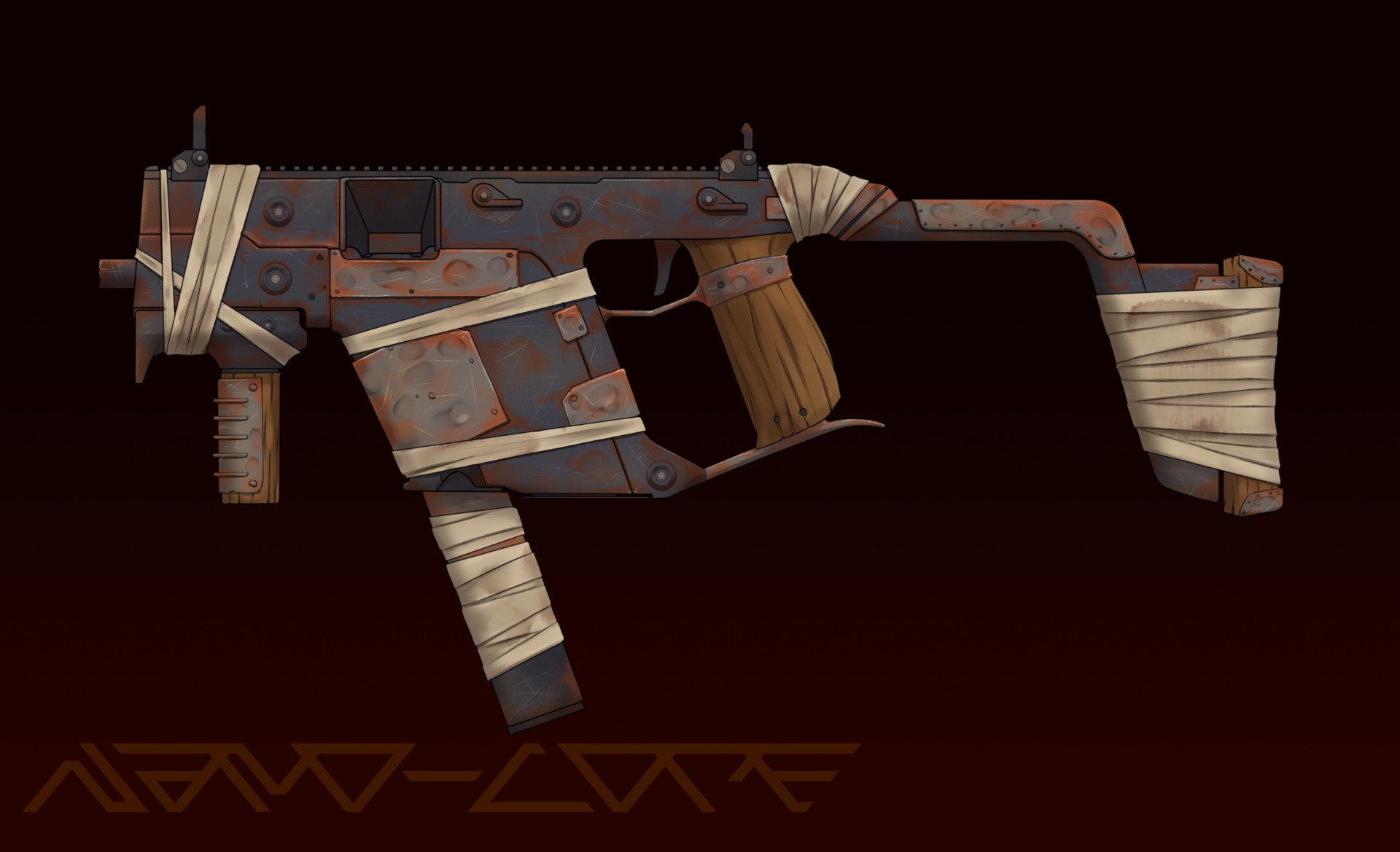 ArtStation - Rusty postapocalyptic weapons