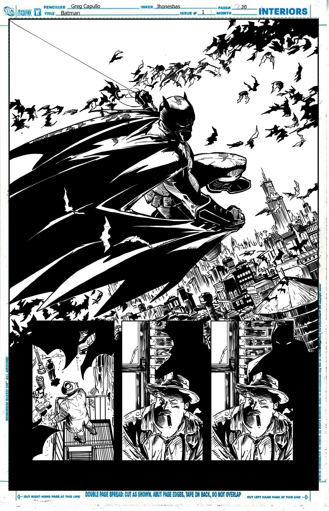 ArtStation - Inks Comic Batman New 52 #1 page 20 by Gred Capullo