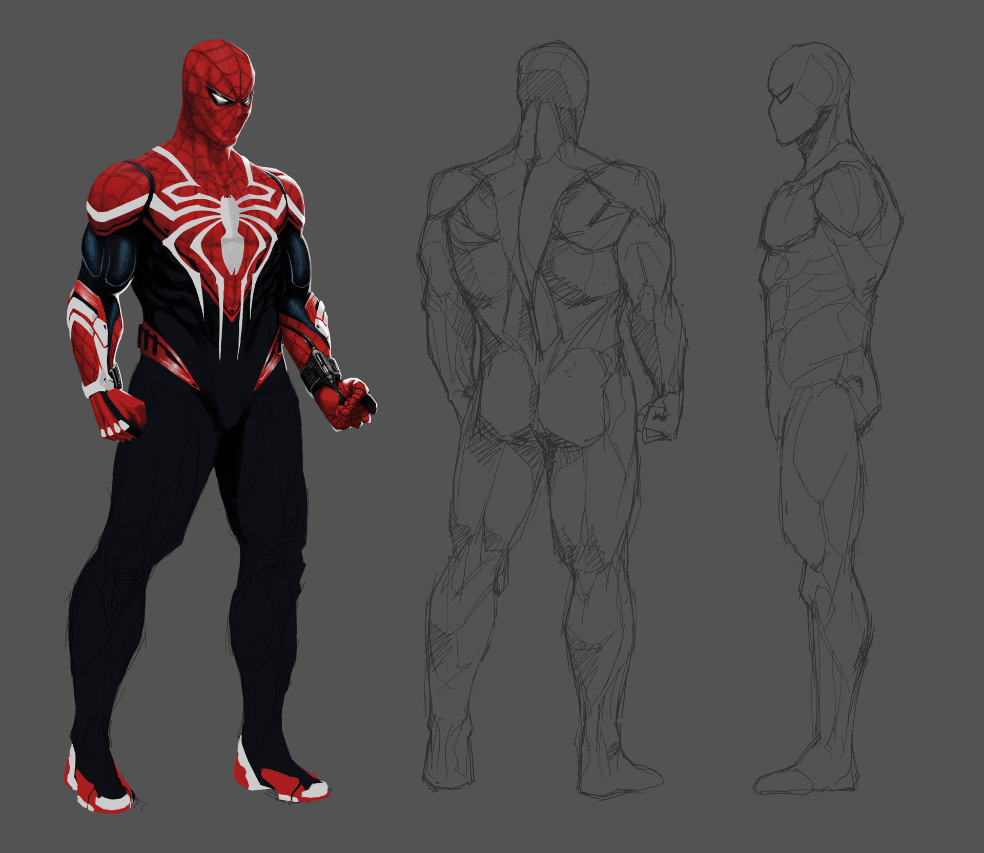 Spider Man Design Layouts 1/12th, 1/10th, 1/8th Or 1/6th Scale Sanix
