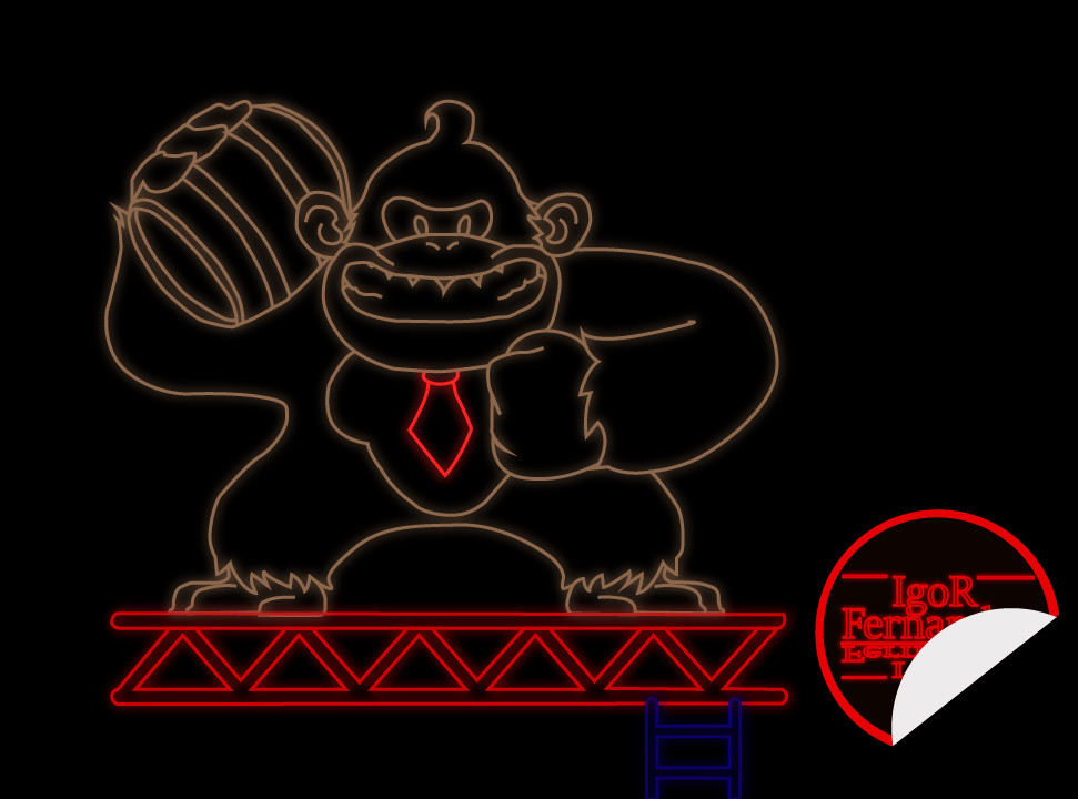 ArtStation - donkey kong neon