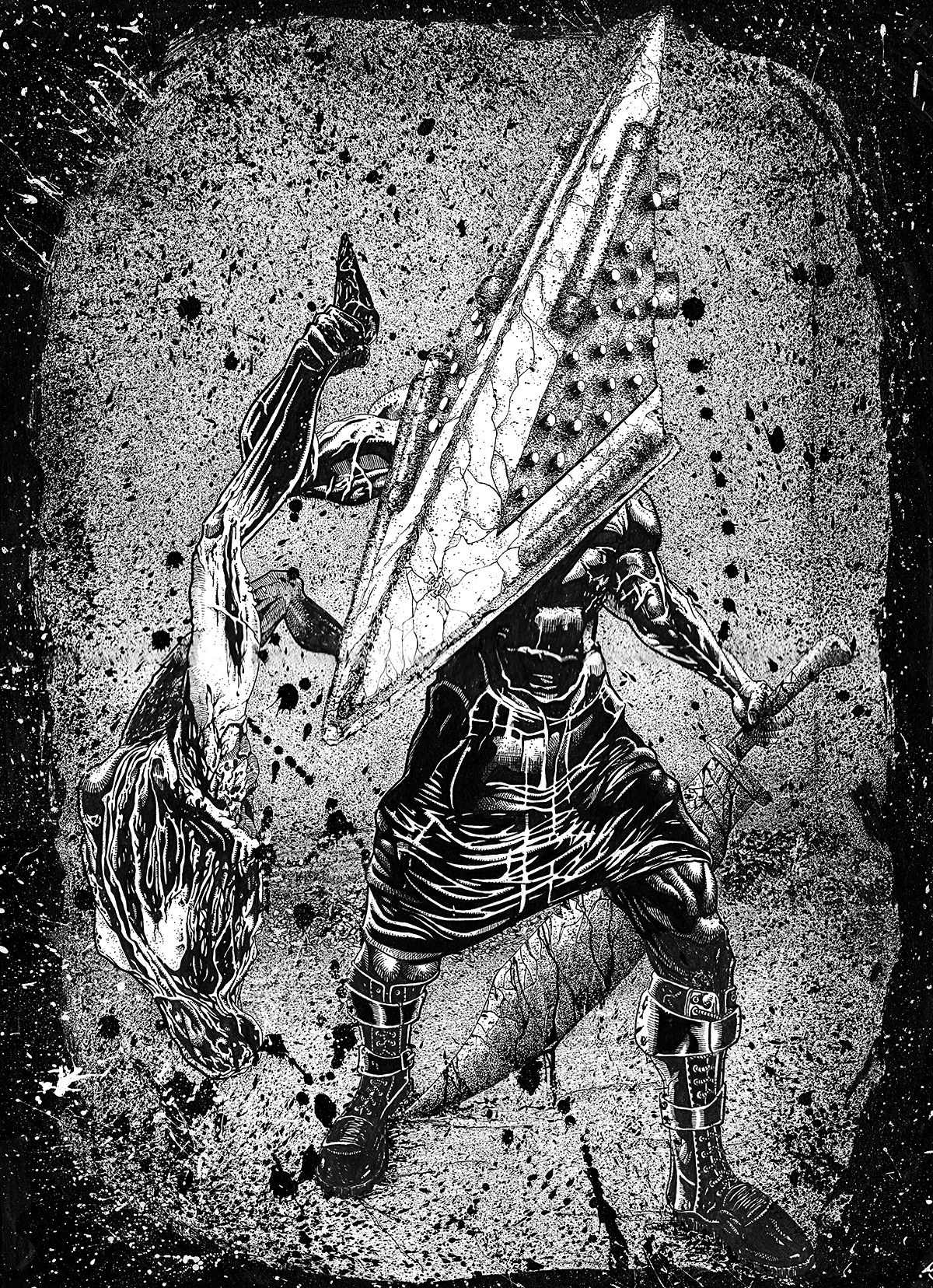 pyramid head drawing deck