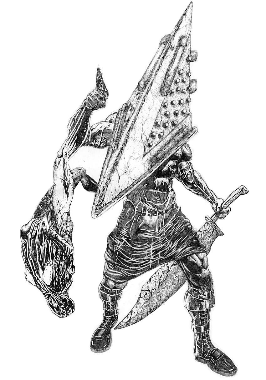 pyramid head drawing reference