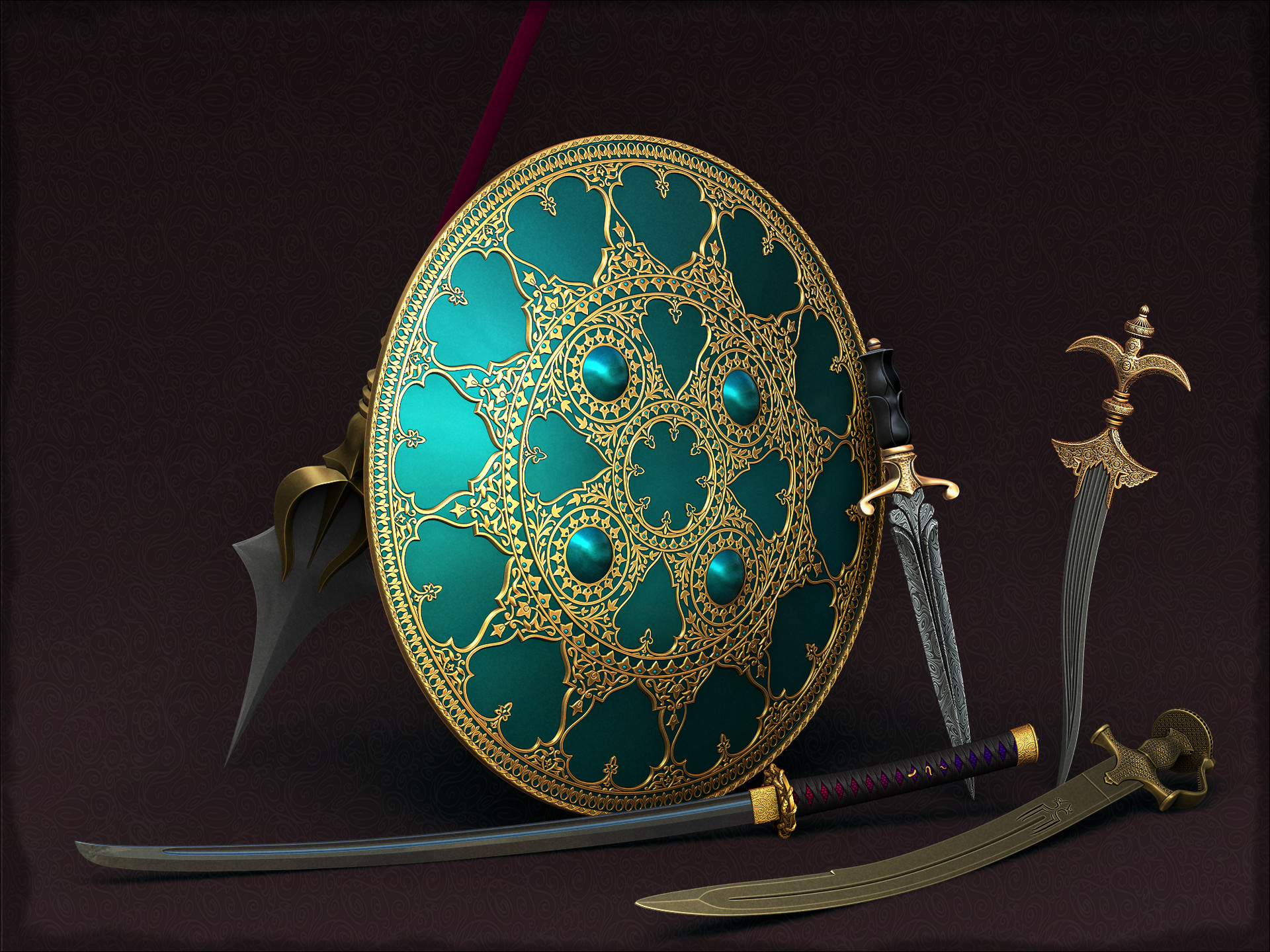 ArtStation - Naga's weapons