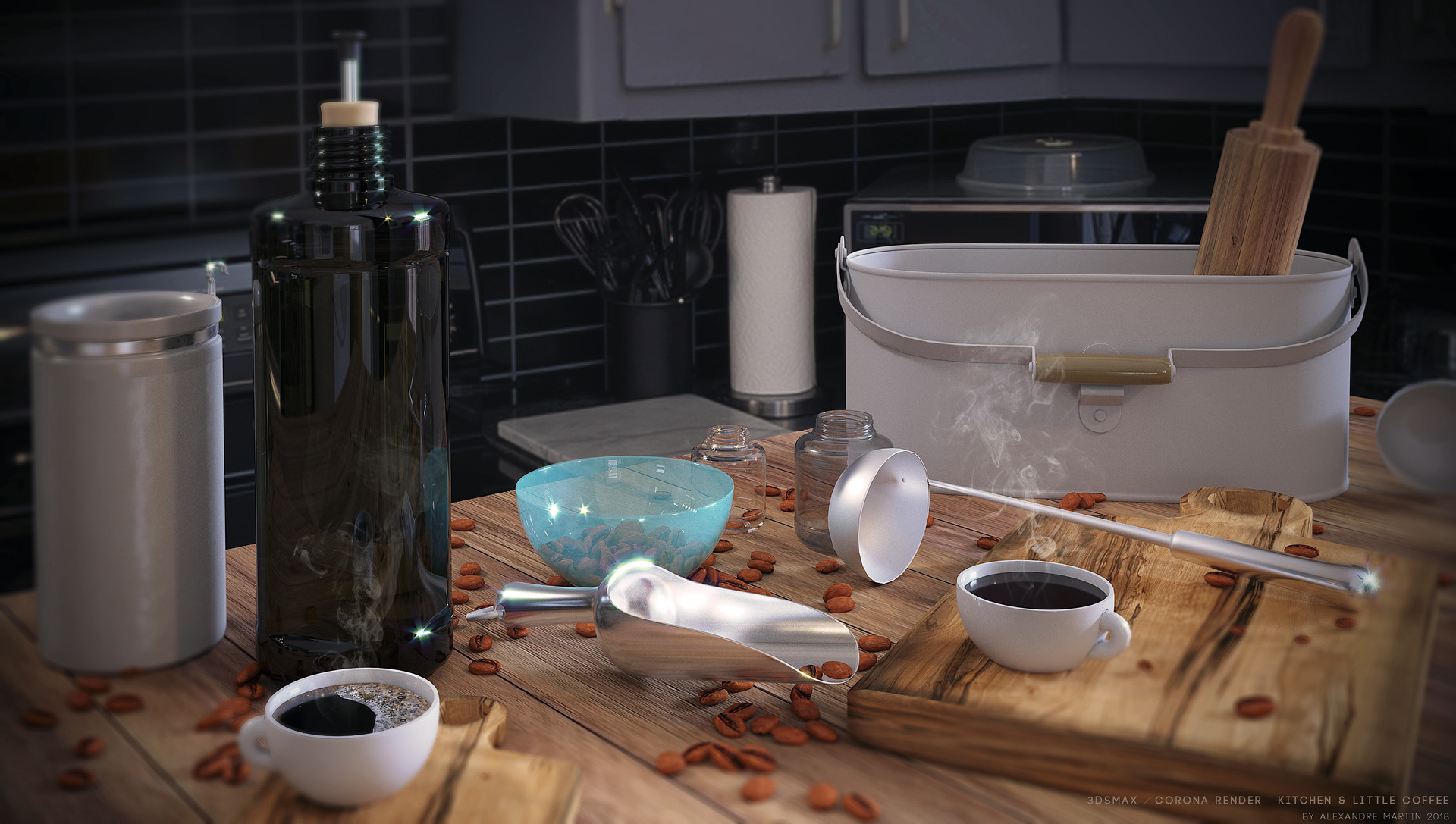 ArtStation - Kitchen & little coffee / 3dsmax / corona render / 4k