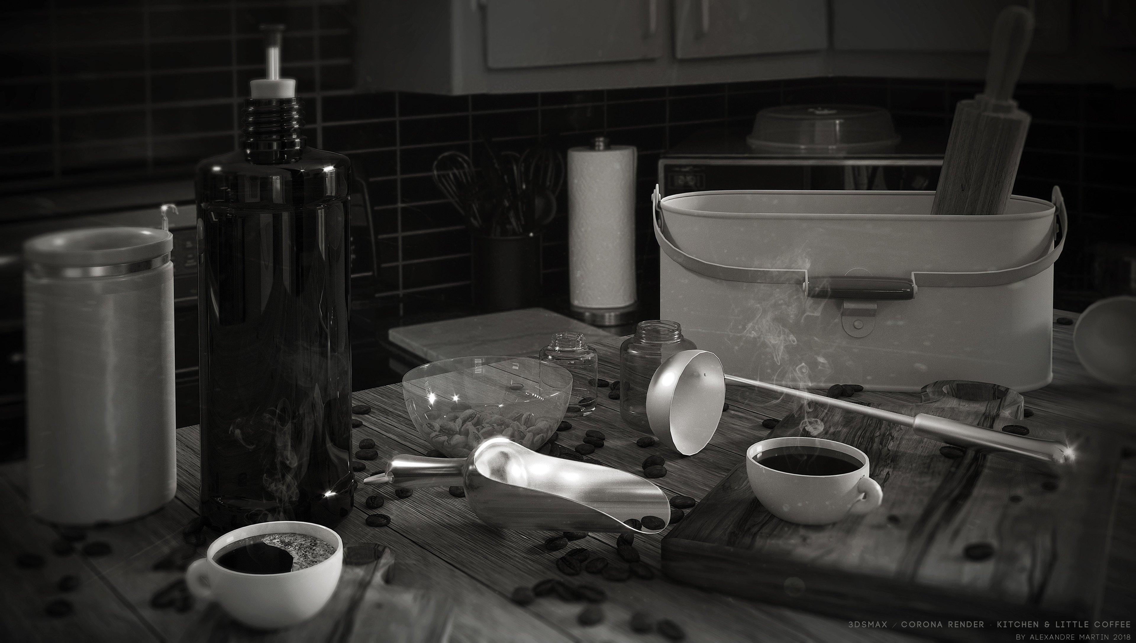 Alexandre Martin MGSTUDIO - Kitchen & little coffee / 3dsmax / corona ...