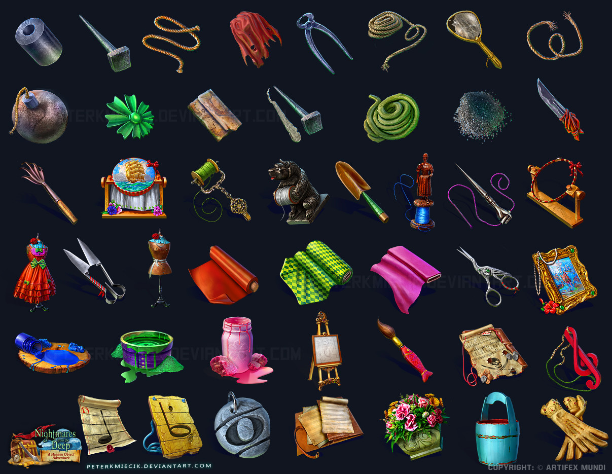 ArtStation - Nightmares from the Deep: A Hidden Object Adventure - Items
