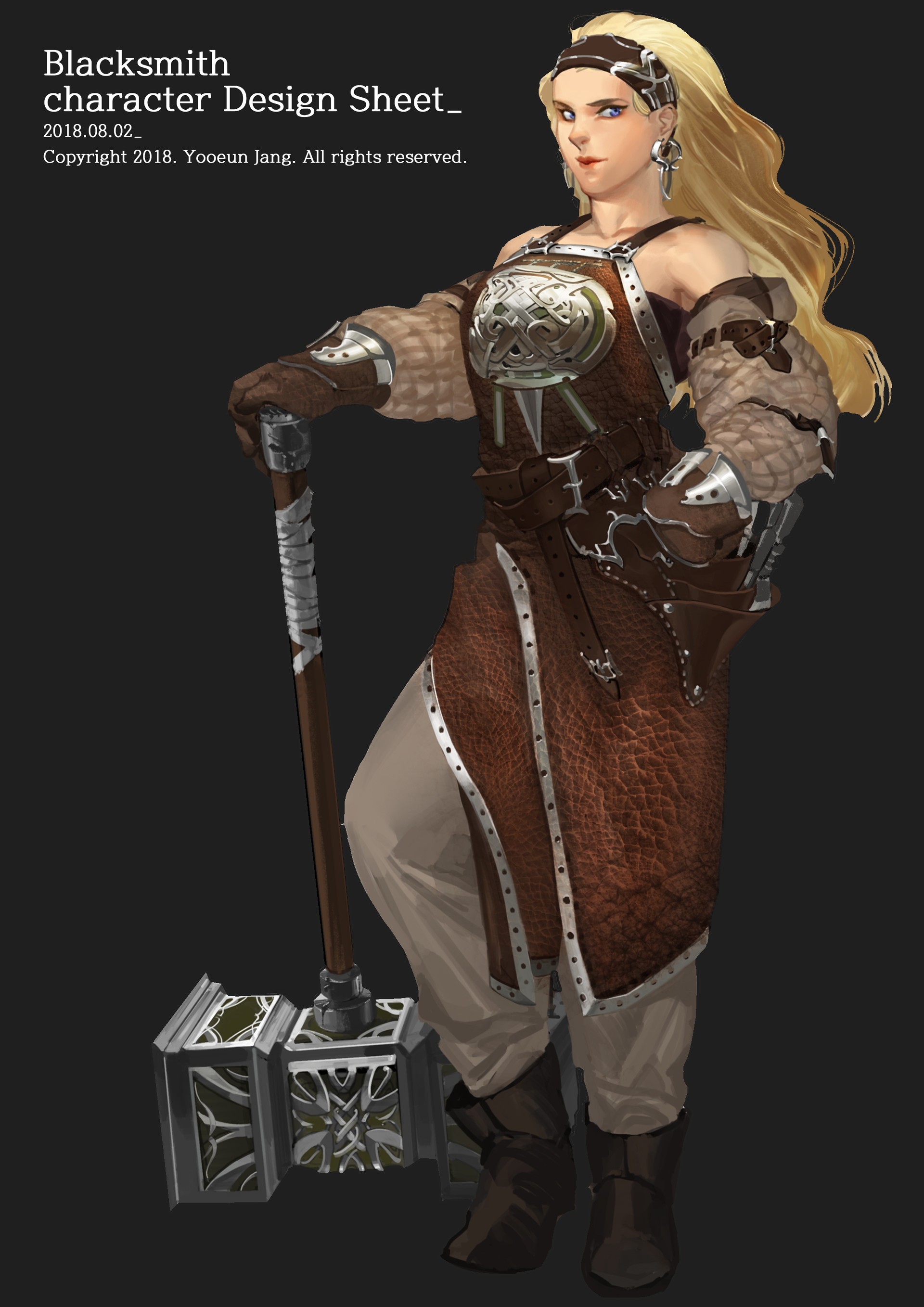 ArtStation - Blacksmith character design. (+Design Sheet artwork)