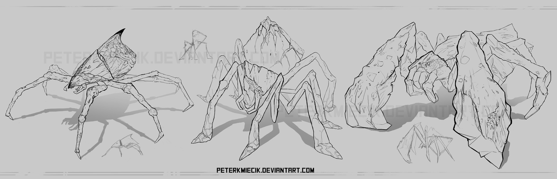 ArtStation - Enemy spider concept sketch
